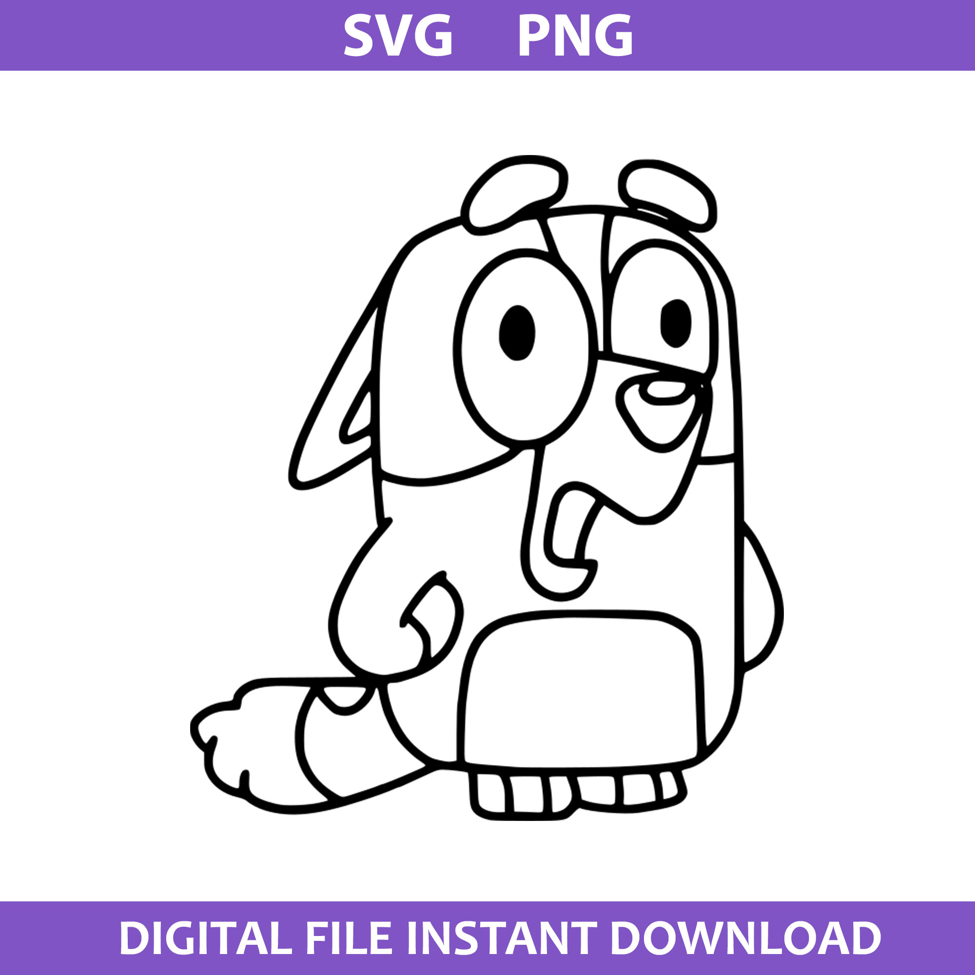 Penguin Bingo Outline Svg, Bluey Bingo Svg, Bluey Svg, Carto | Inspire ...