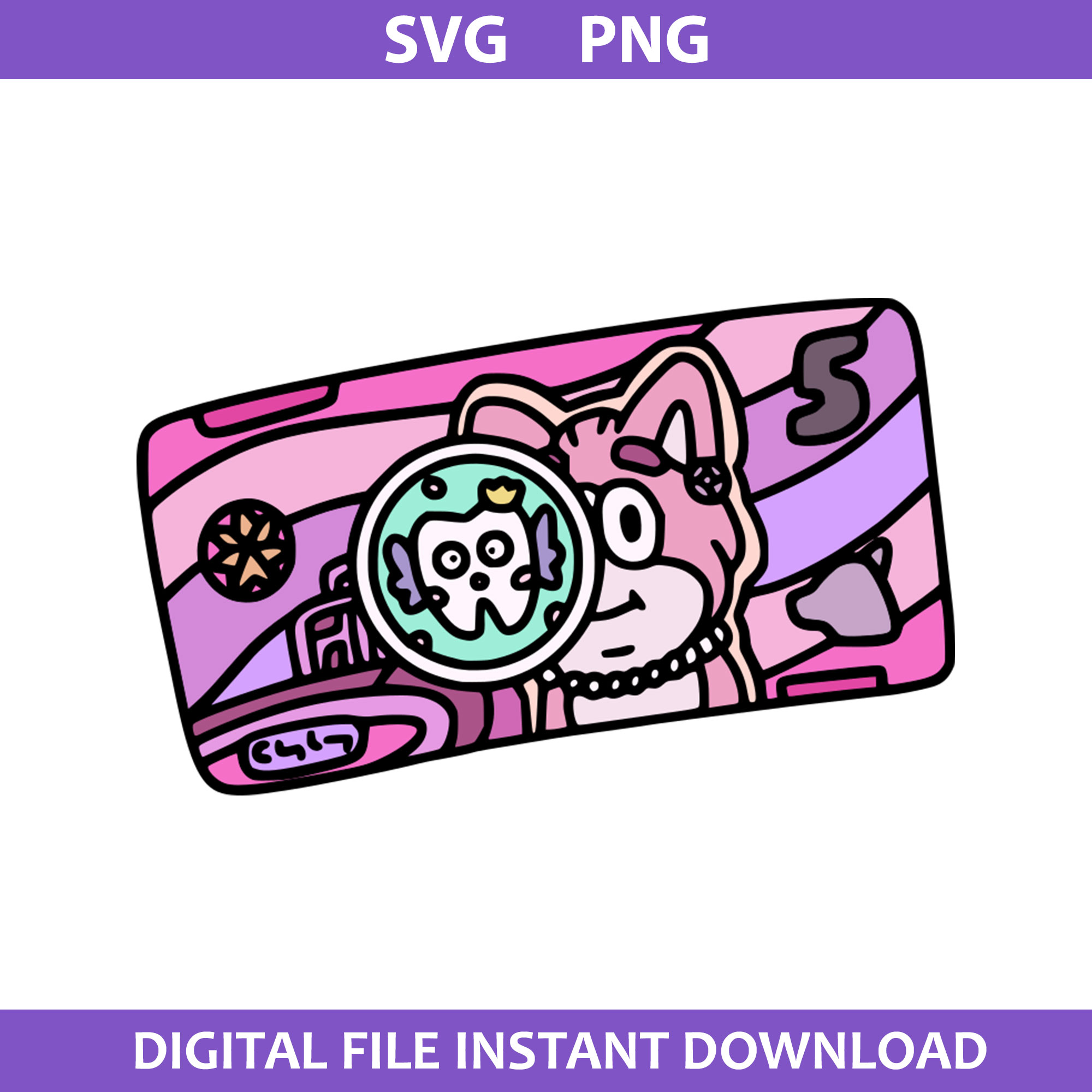 Toothfairy Dollar Buck Svg, Bluey Svg, Cartoon Svg, Png Digi - Inspire ...