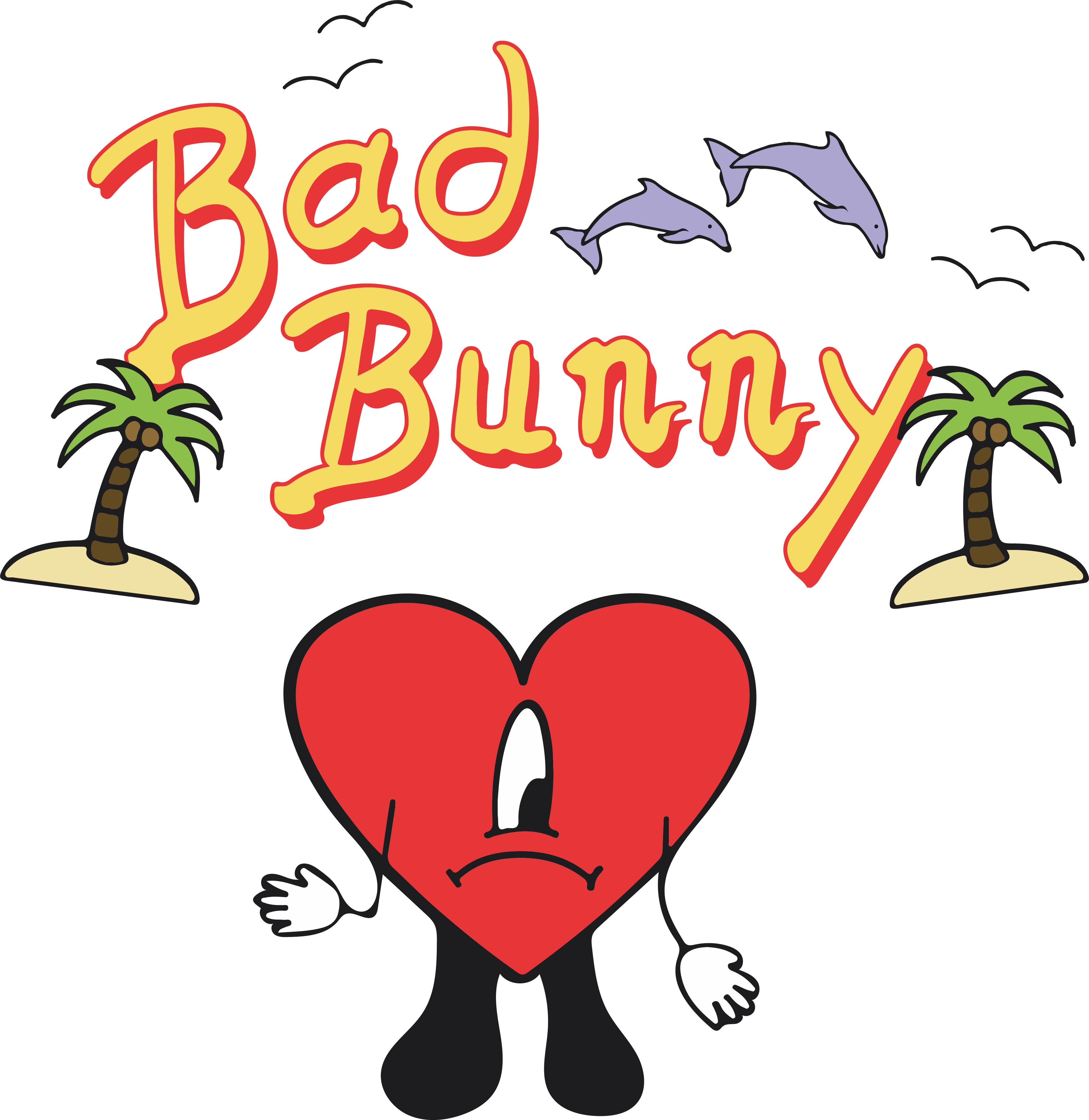 Bad Bunny Svg, Bad Bunny Heart SVG, Bad Bunny Logo SVG, Un V - Inspire ...