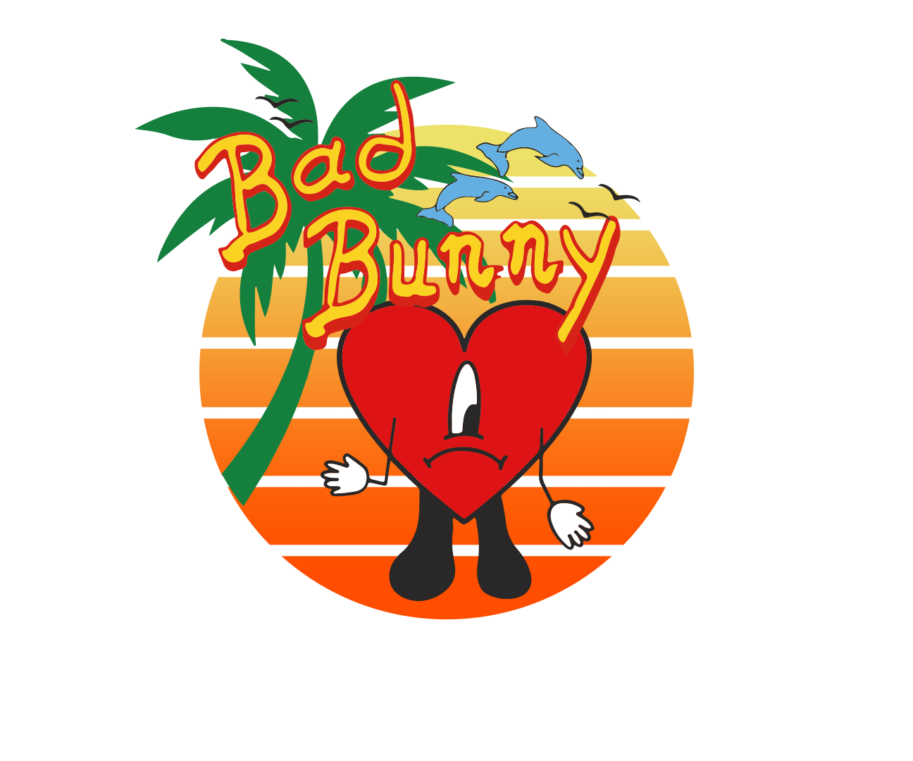 Bad Bunny Svg, Bad Bunny Heart SVG, Bad Bunny Logo SVG, Un V - Inspire ...
