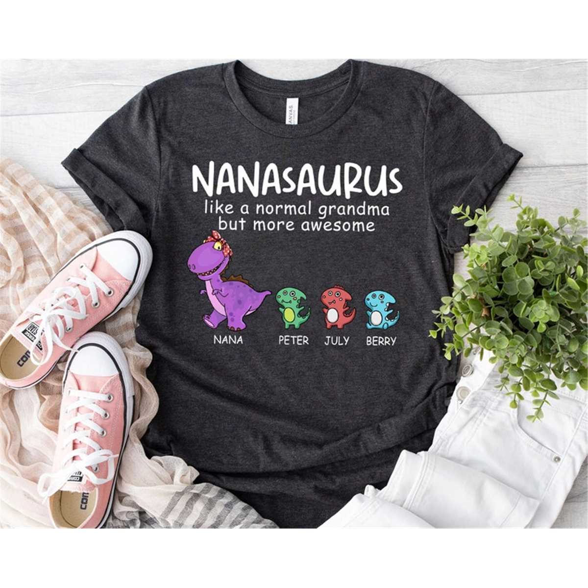 Personalized Nanasaurus Shirt, Custom Kids Dino with Kids Na | Inspire ...