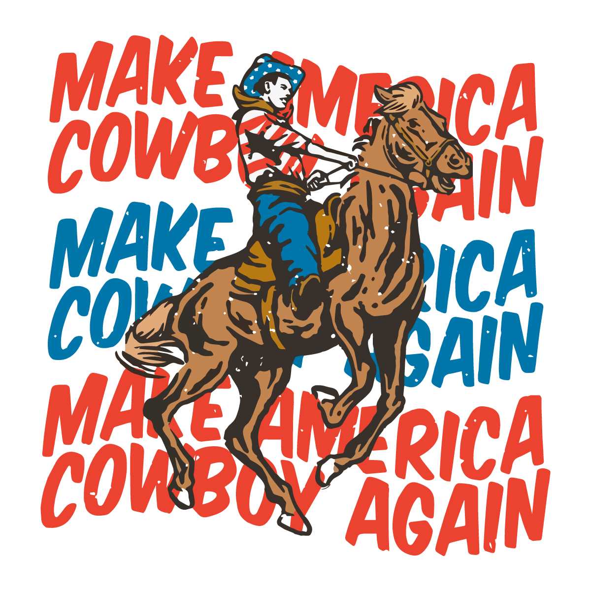 Happy 4th Of July Make America Cowboy Again SVG File For Cri | Inspire ...