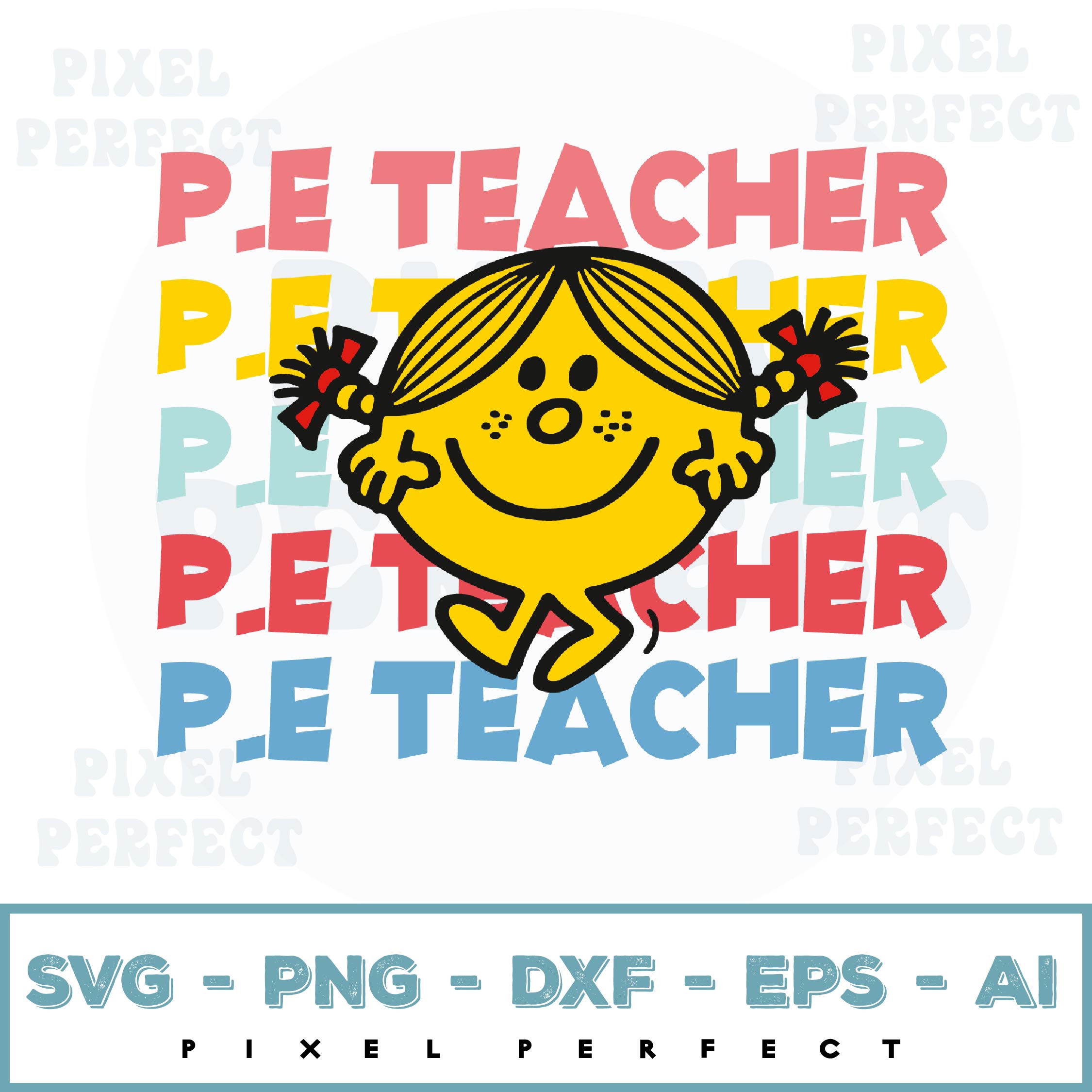 Little Miss P.E Teacher Svg/Png, Little Miss Svg/Png/ School | Inspire ...