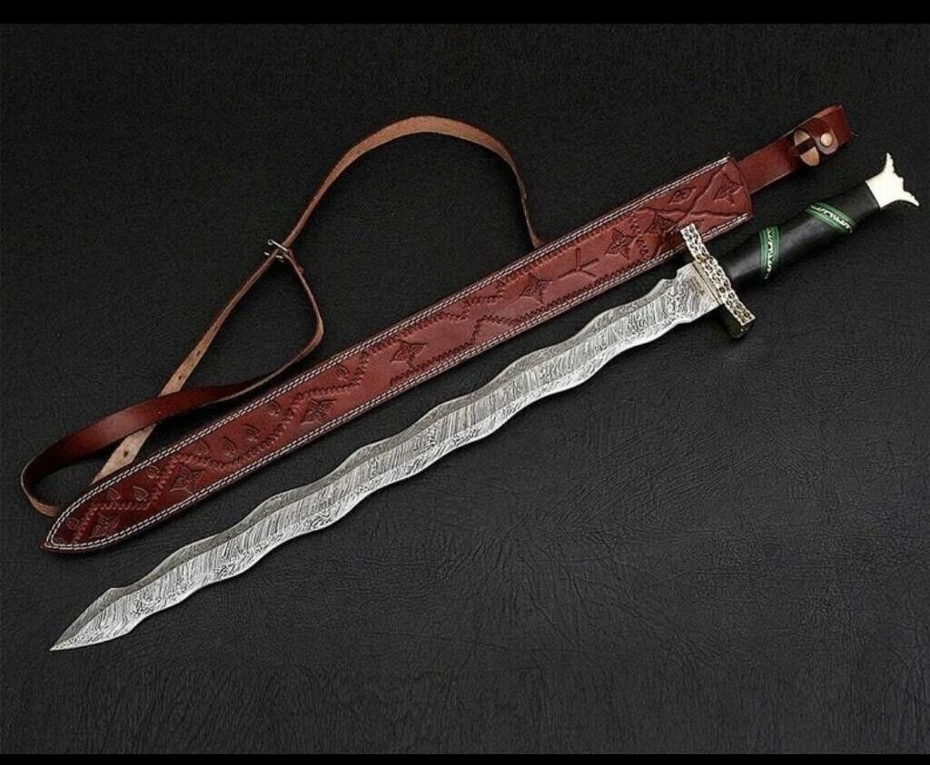 Custom HAND Forged Damascus Steel Viking Sword, Best Quality | Inspire ...