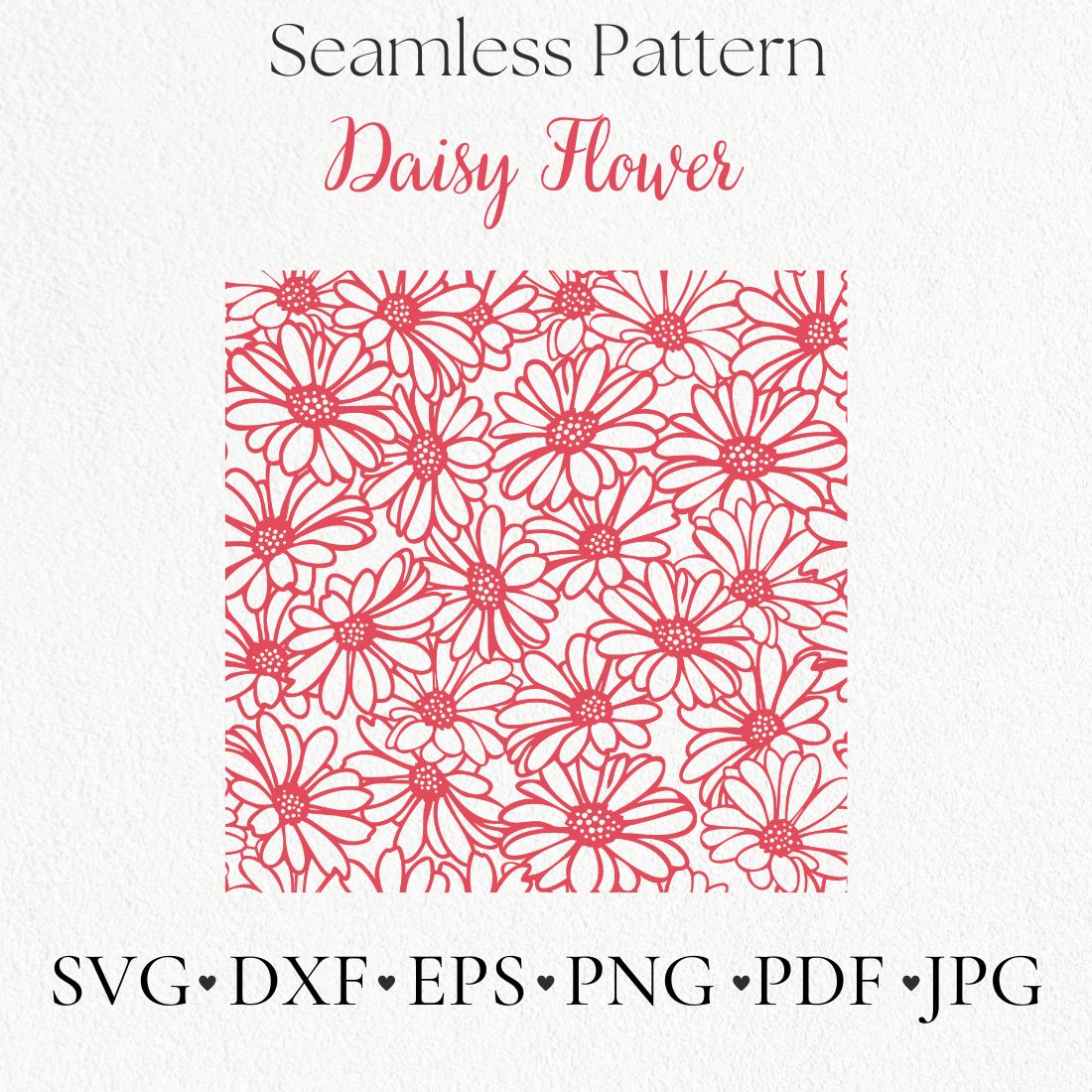 Daisy Flower Head Seamless SVG Pattern, Cut file for design | Inspire ...