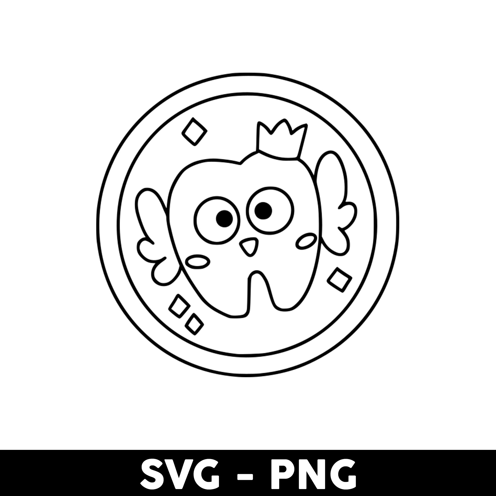 Toothfairy Sticker Outline Svg, Toothfairy Svg, Bluey Svg, B - Inspire ...