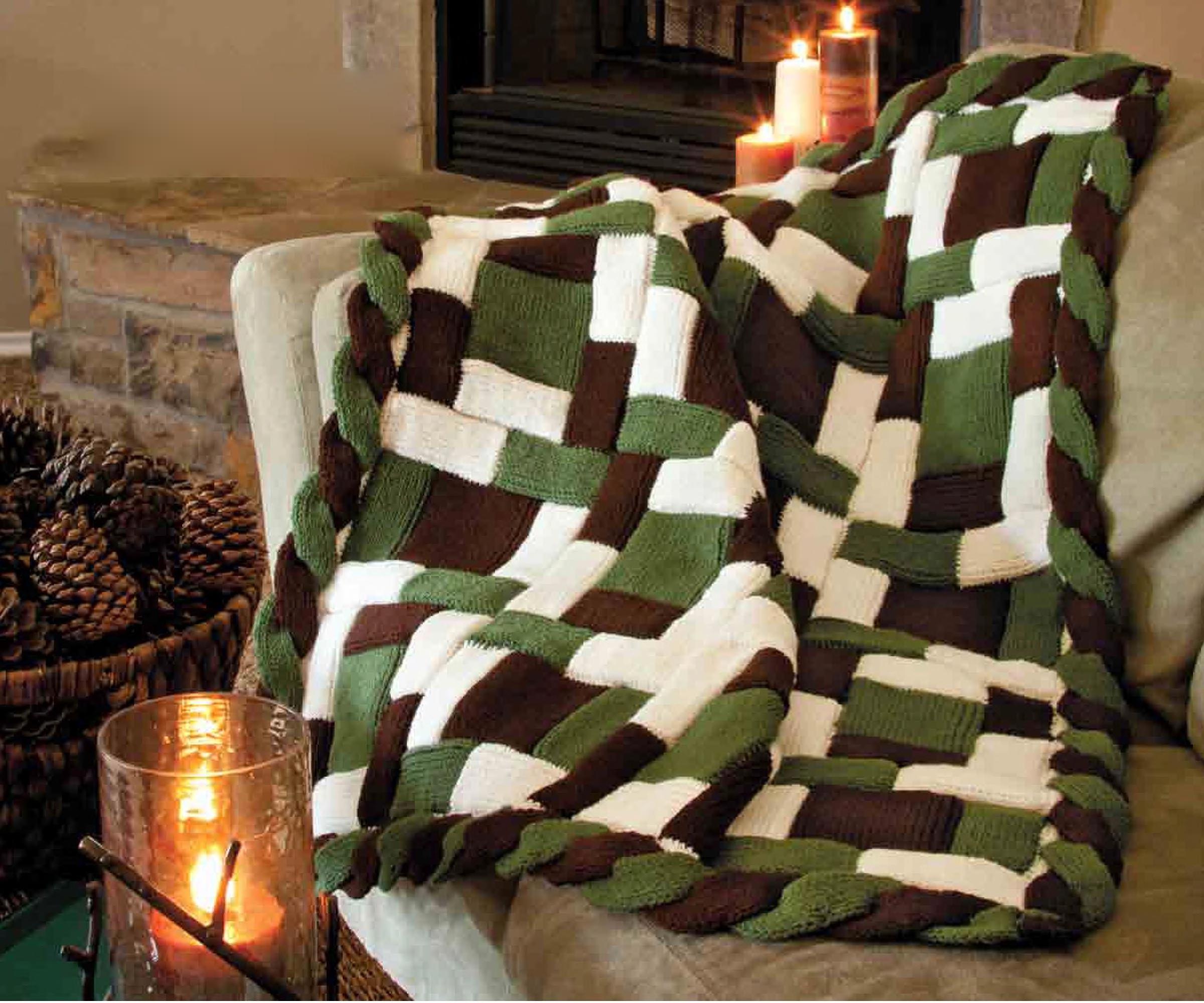 Entrelac Blanket with a braided edging Crochet pattern - Hom | Inspire ...