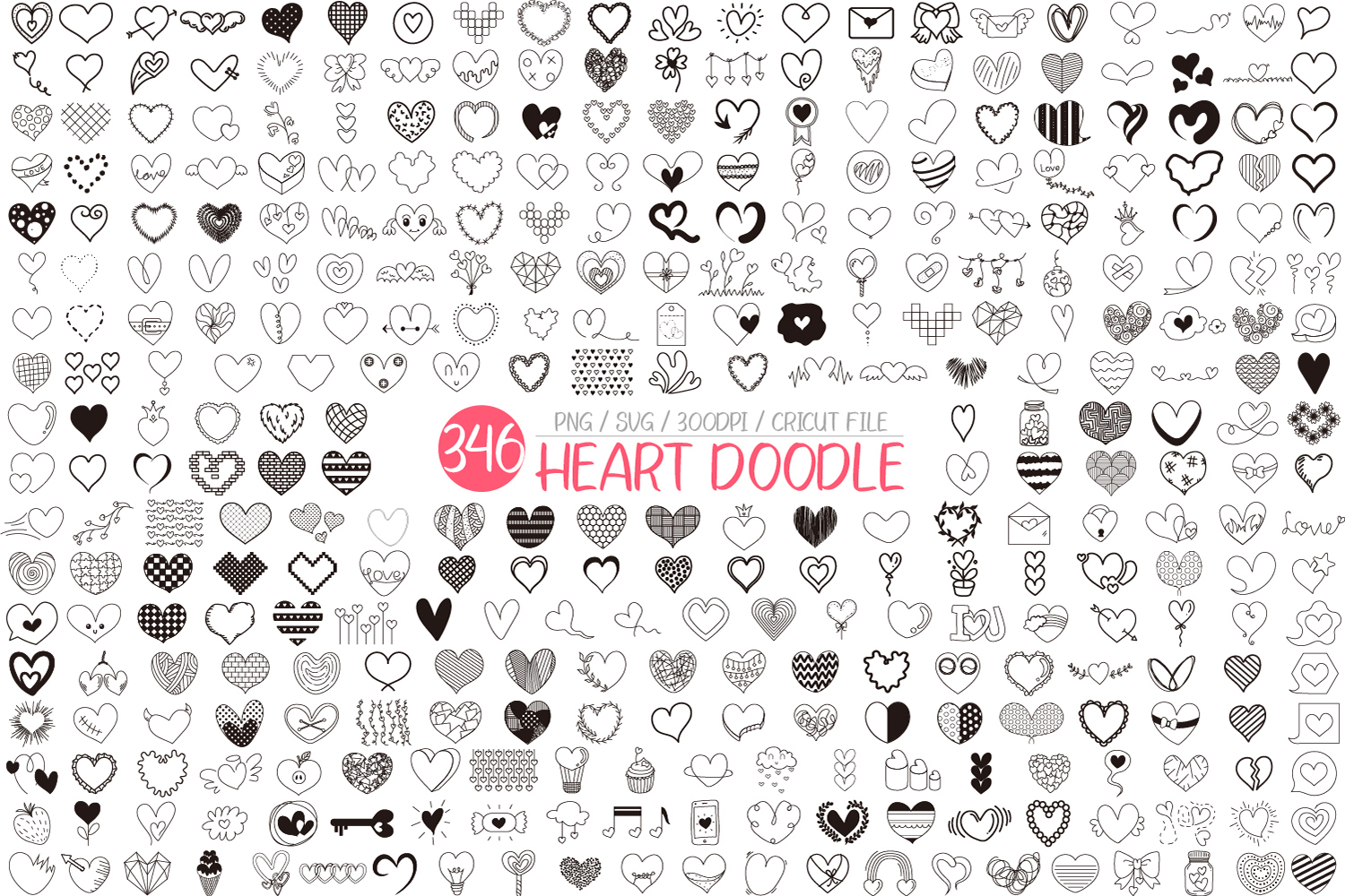 Heart Doodle svg | Heart png, Clip Art bundle, Graffiti | Inspire Uplift