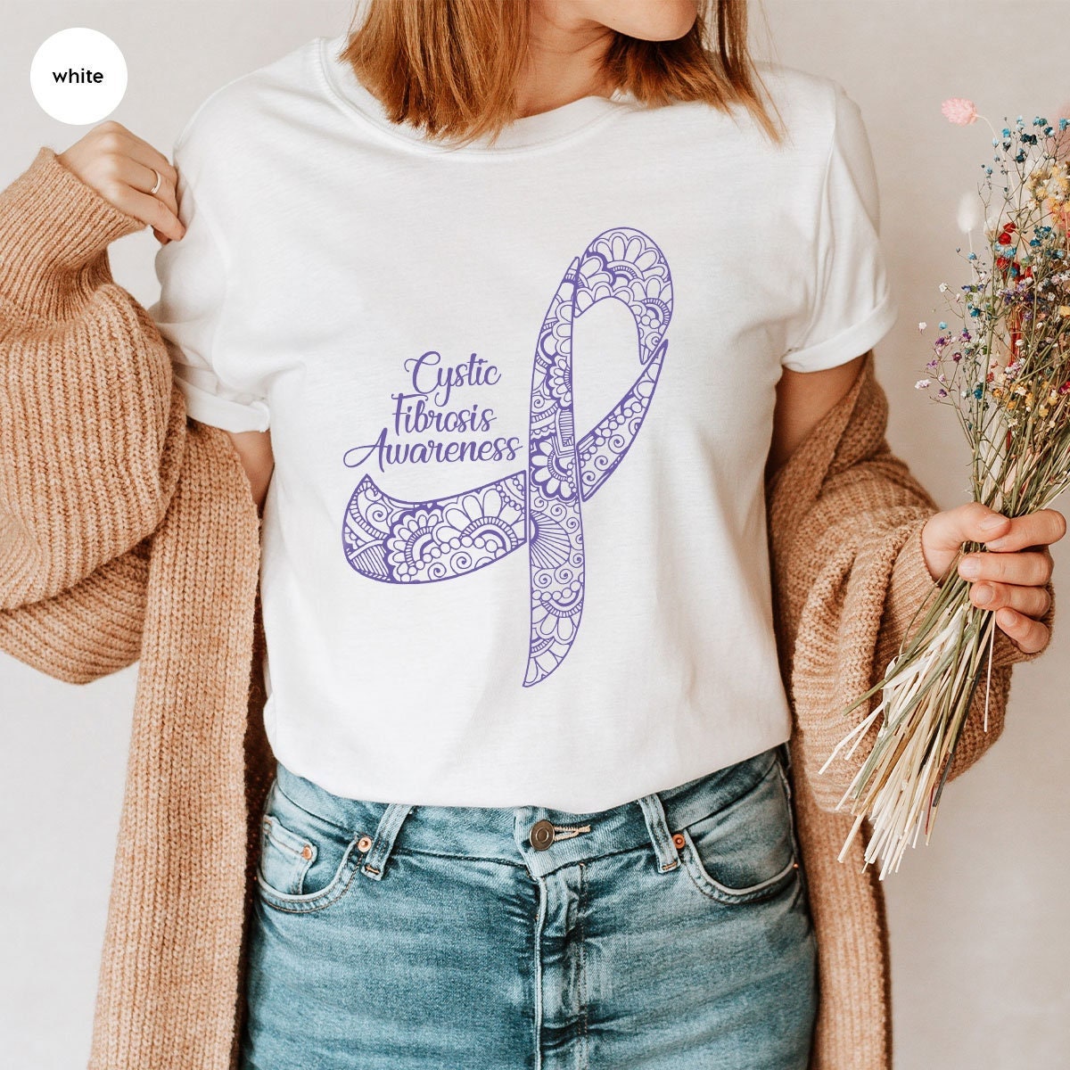 Cystic Fibrosis Ribbon Shirt, Awareness T-Shirt, Cystic Fibr | Inspire Uplift