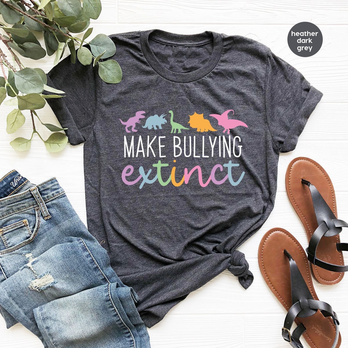Dinosaur Shirts, Anti Bullying TShirt, Stop Bullying Tee, Bu - Inspire ...