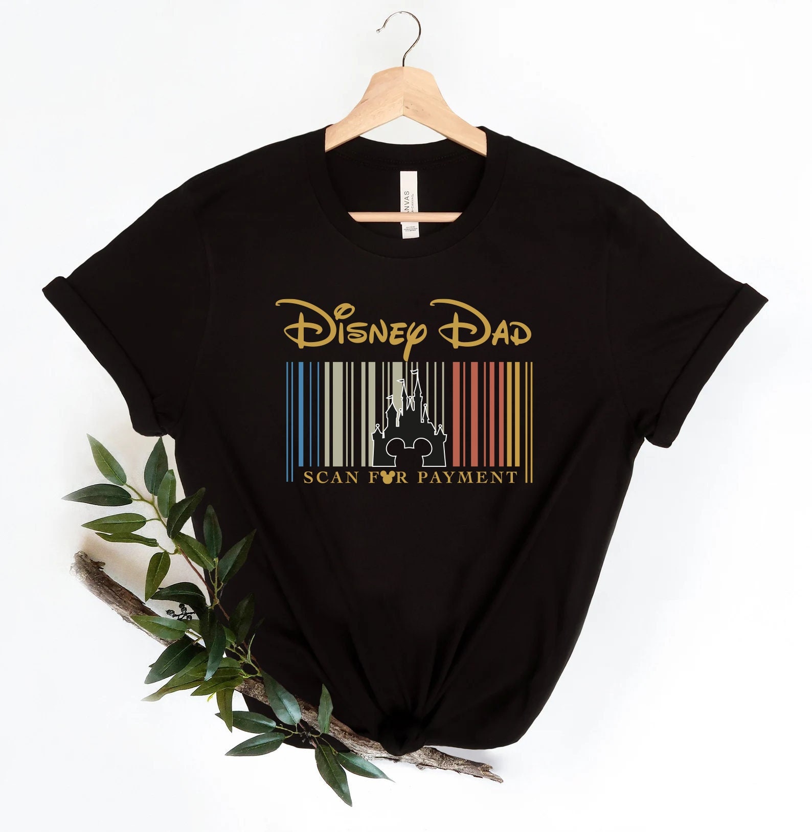 Disney Dad Scan For Payment, Funny Disney Dad Shirt, Gift Id - Inspire ...