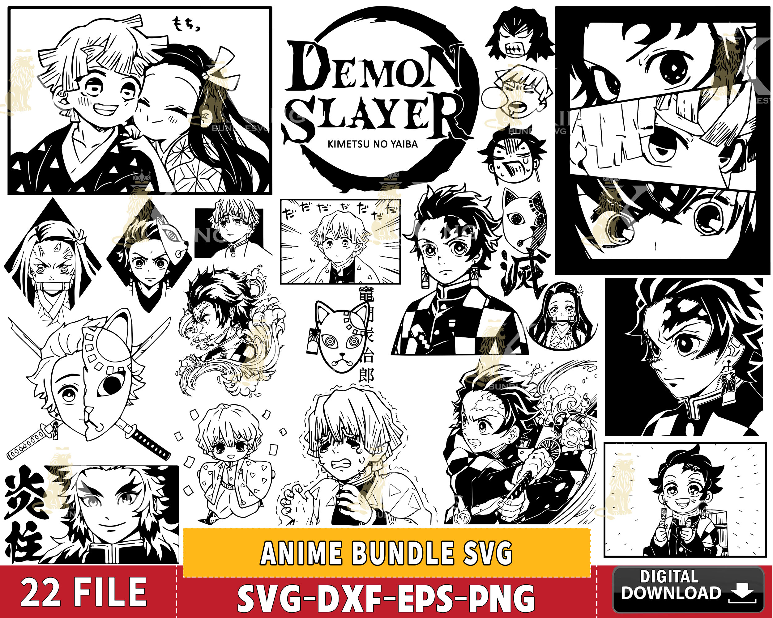 20 file Anime Bundle SVG | Inspire Uplift