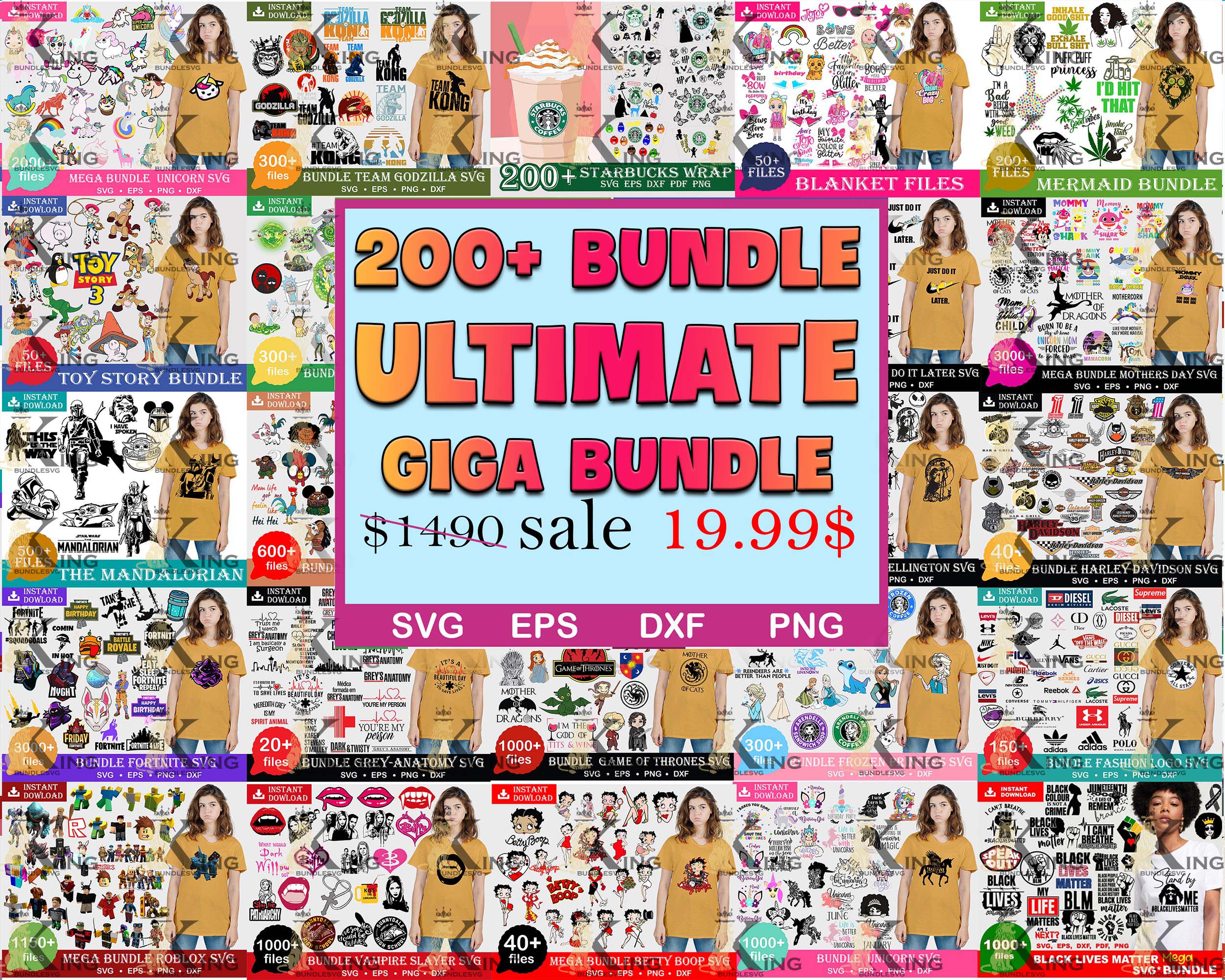 200 Ultimate Giga Bundle, Mega SVG Bundle ,Big bundle svg ve | Inspire ...