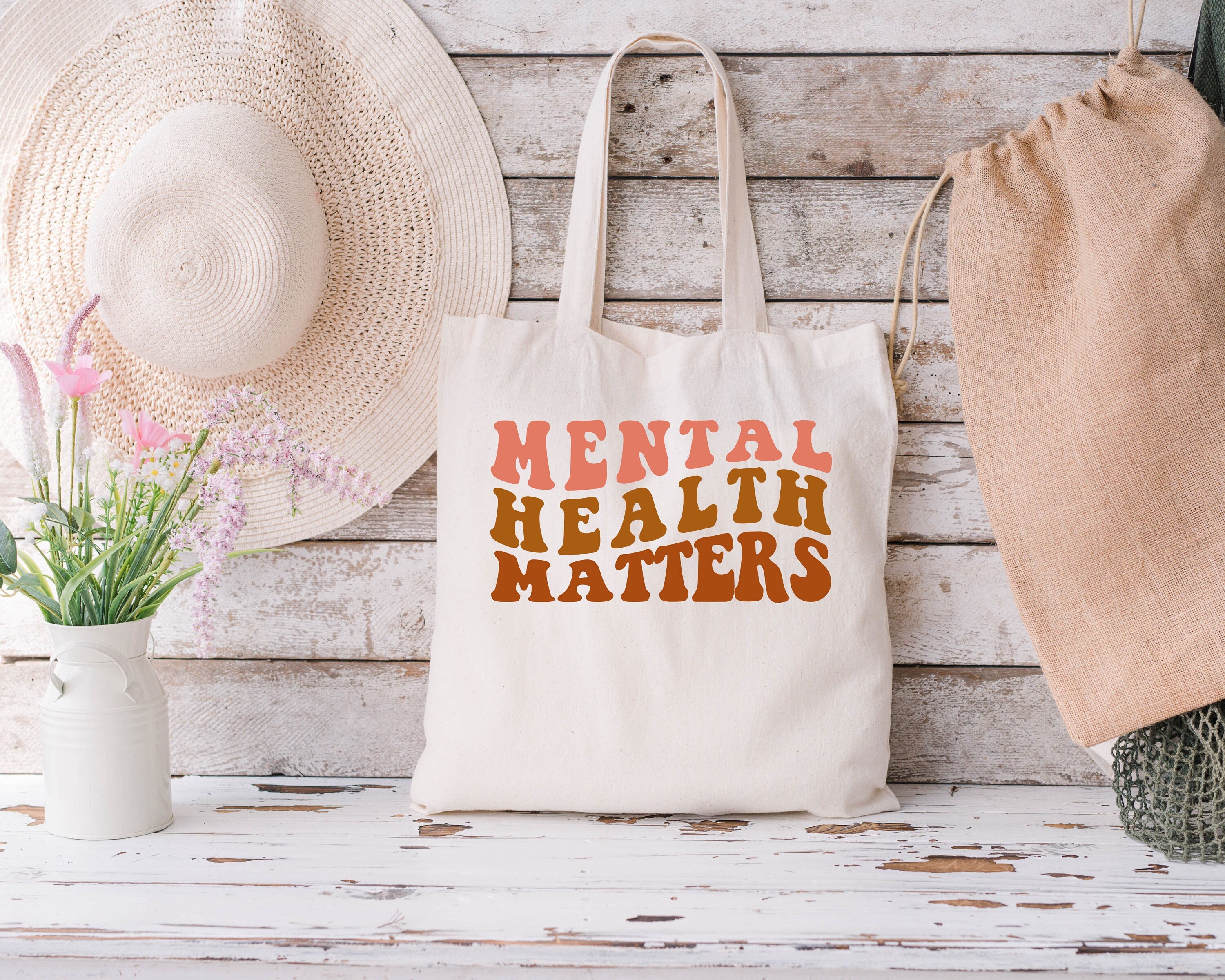 Mental Health Matters Tote Bag, Motivational Tote Bag, Inspi - Inspire ...