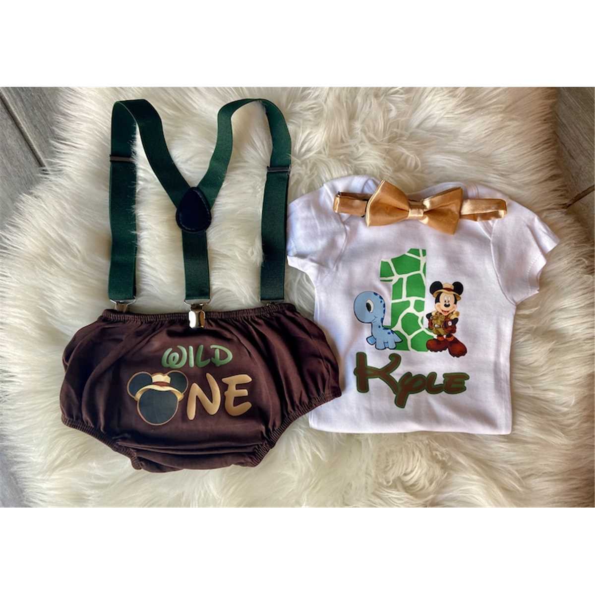 Wild one Mickey Safari/ Dinosaur Smash outfit - Inspire Uplift