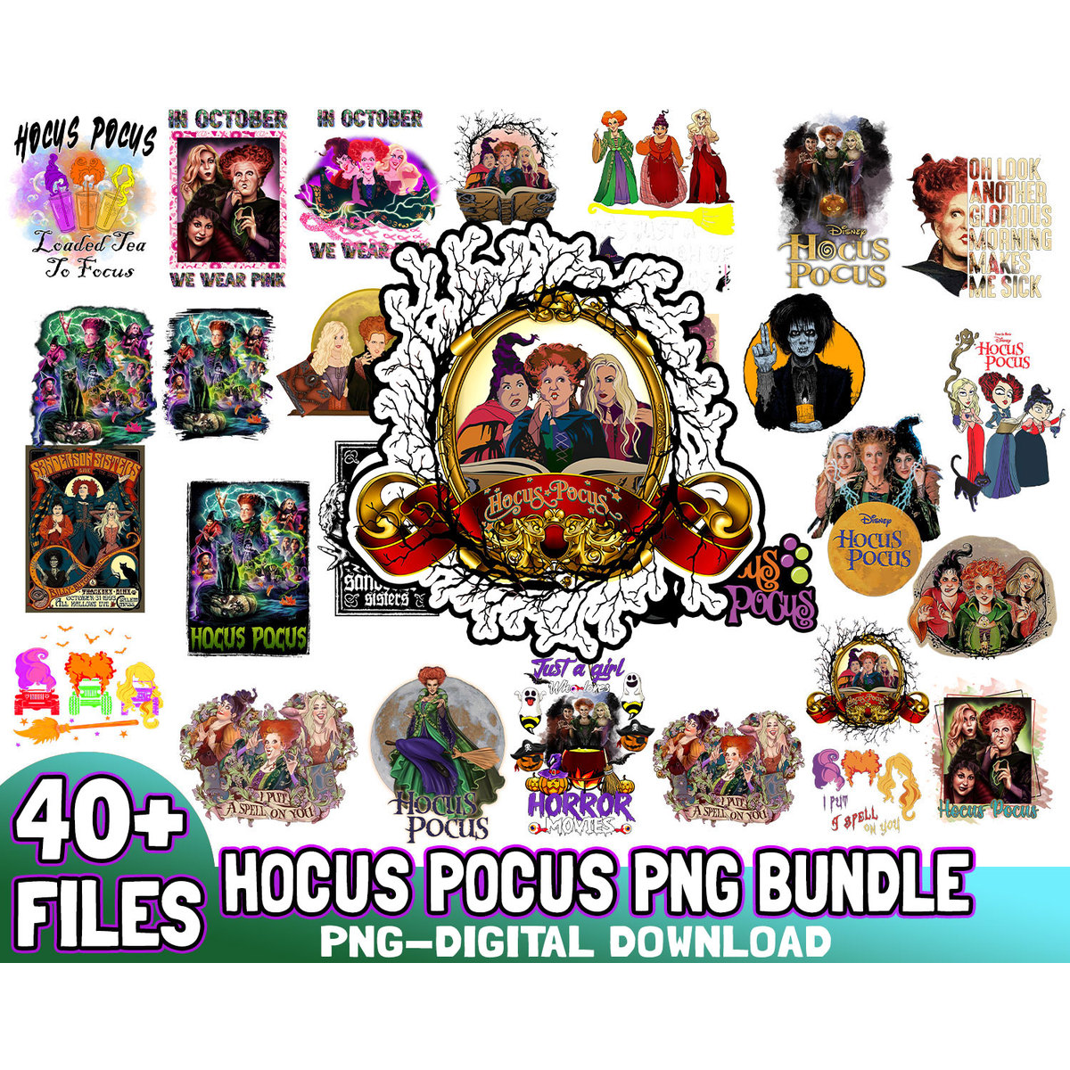 Hocus Pocus PNG Bundle, Hocus Pocus Png, Halloween Png Bundl | Inspire ...
