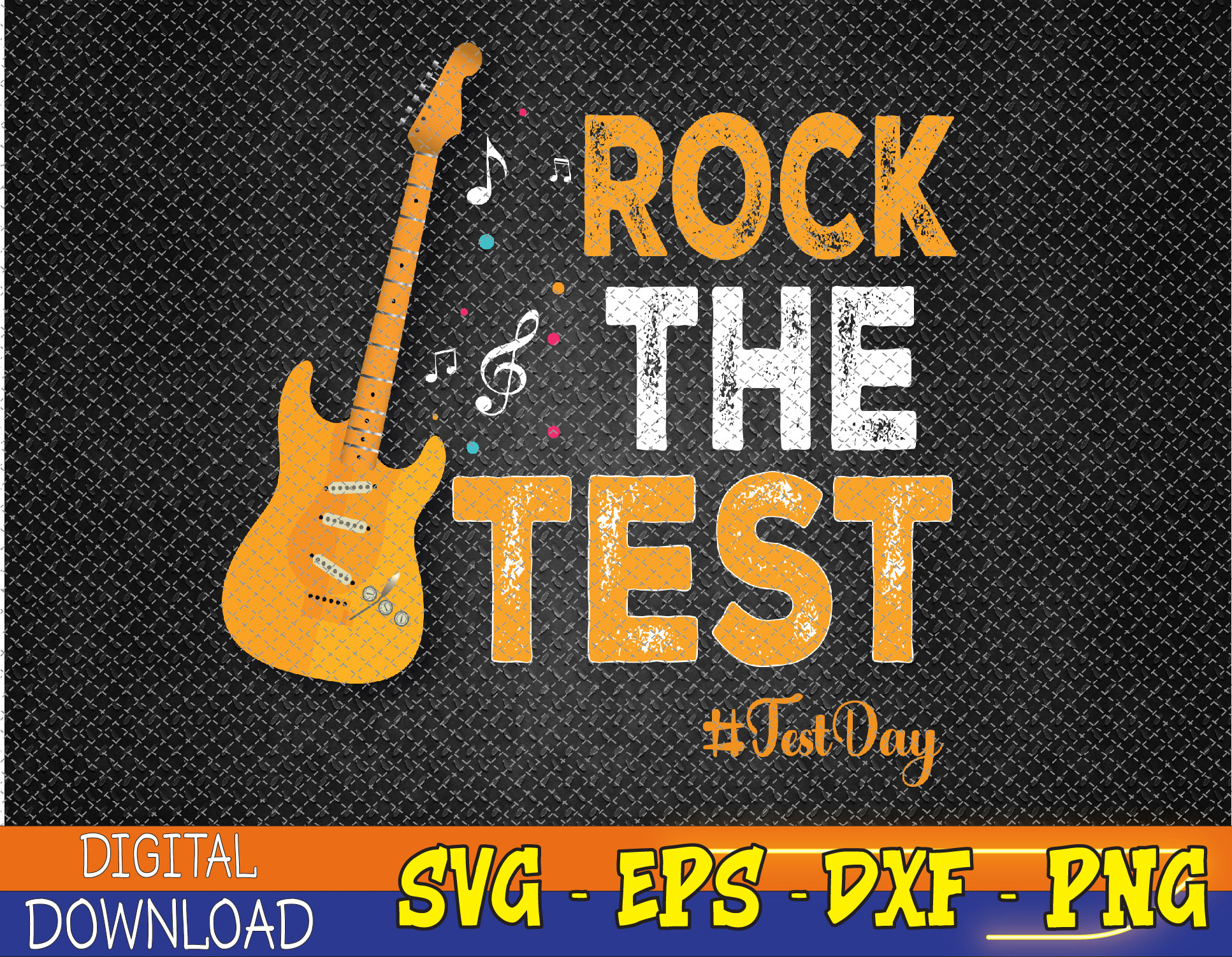 Cute Rock The Test Testing Day Motivational Teacher Student - Inspire ...