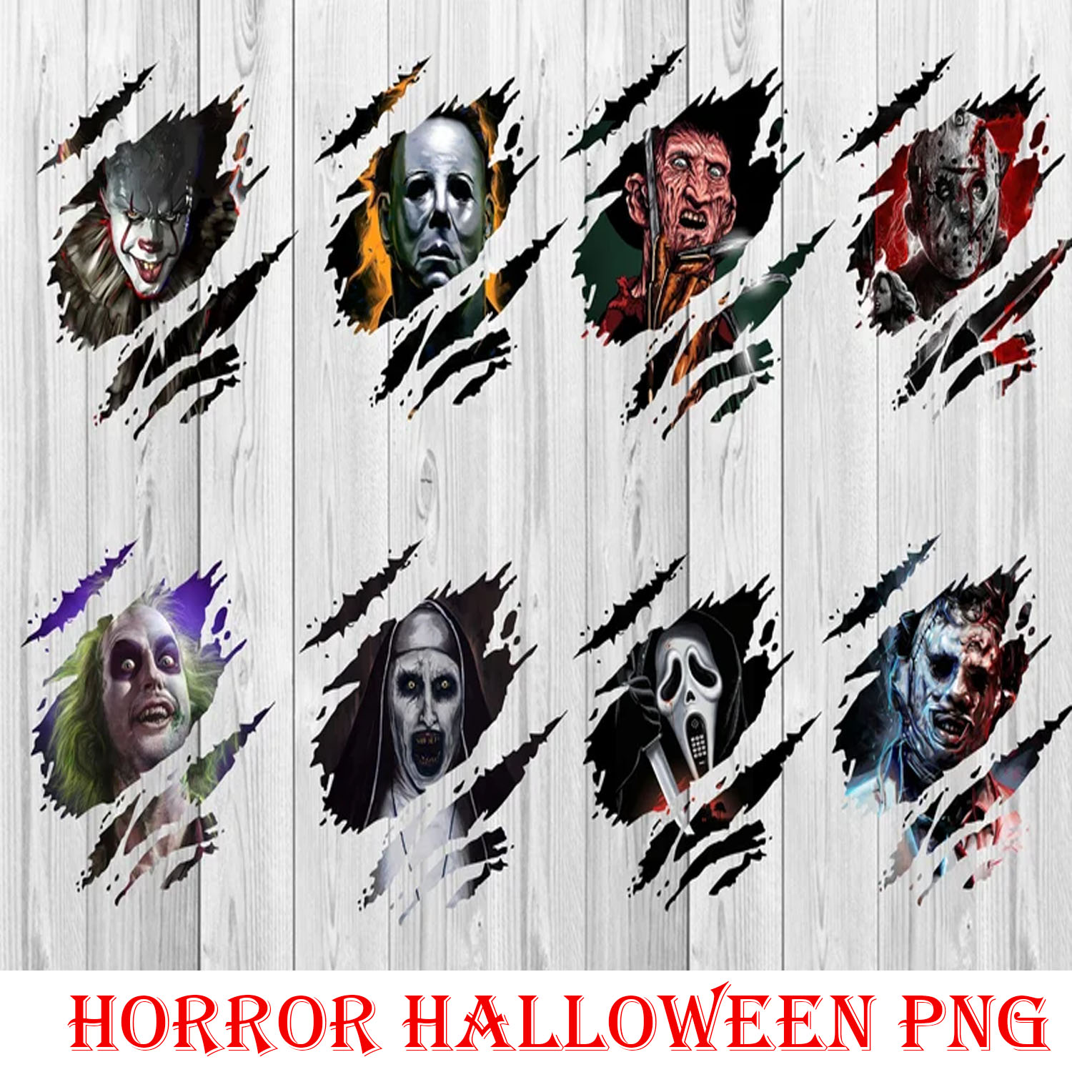 Horror Halloween Png Bundle, Halloween Png, Horror Movies Pn - Inspire ...