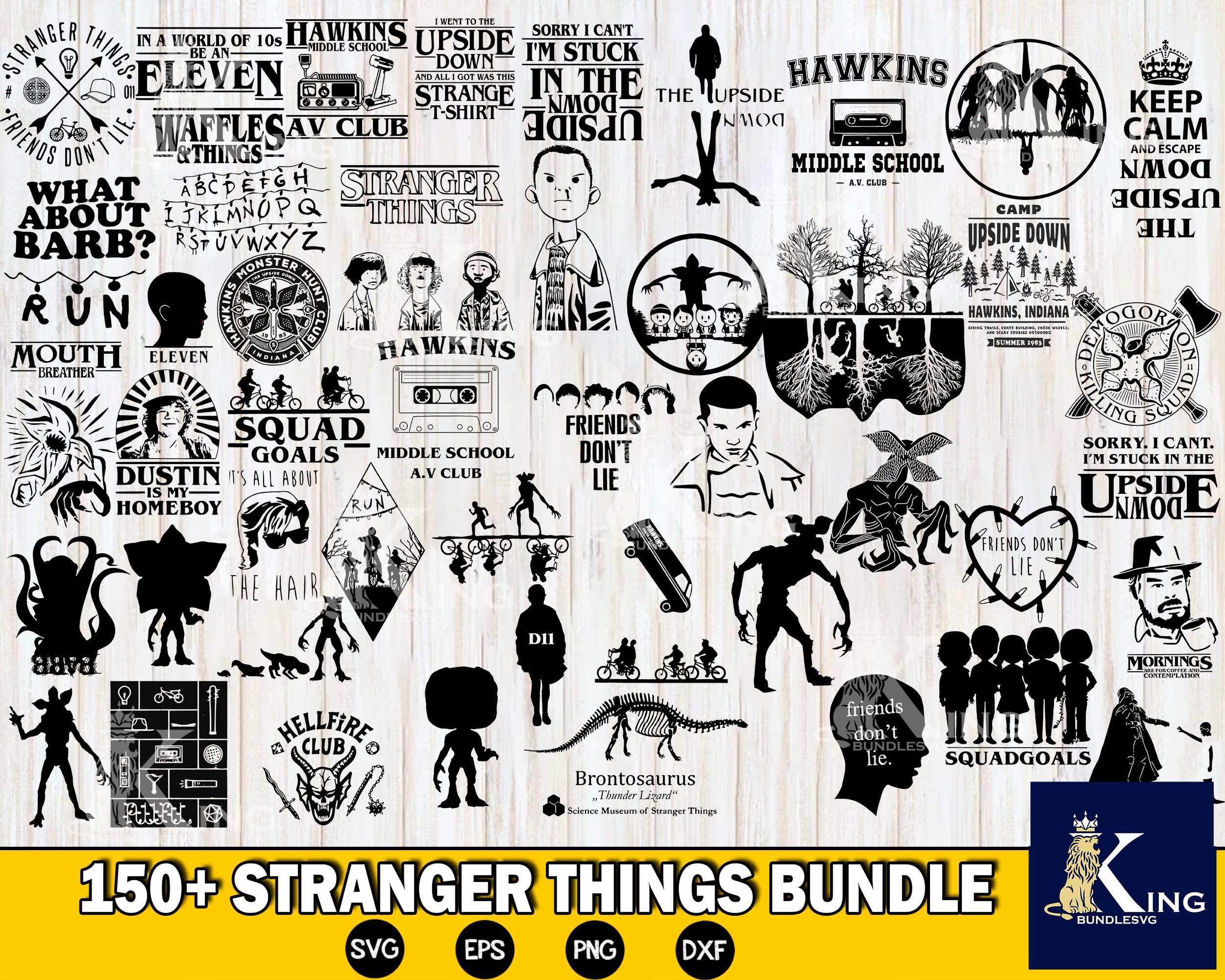 150 stranger things bundle svg , Digital Download - Inspire Uplift
