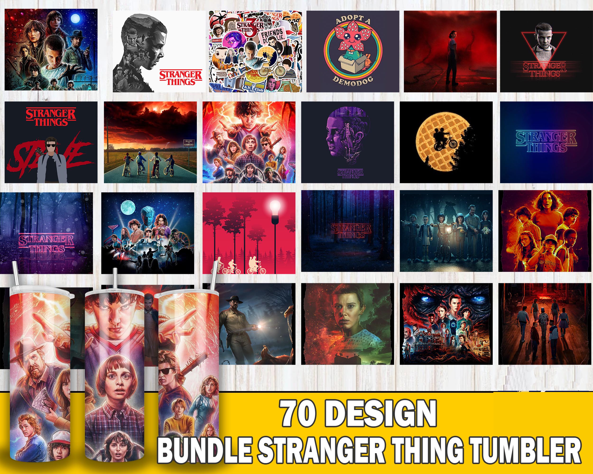 70 file stranger things tumbler Designs Bundle PNG, Hellfire | Inspire ...