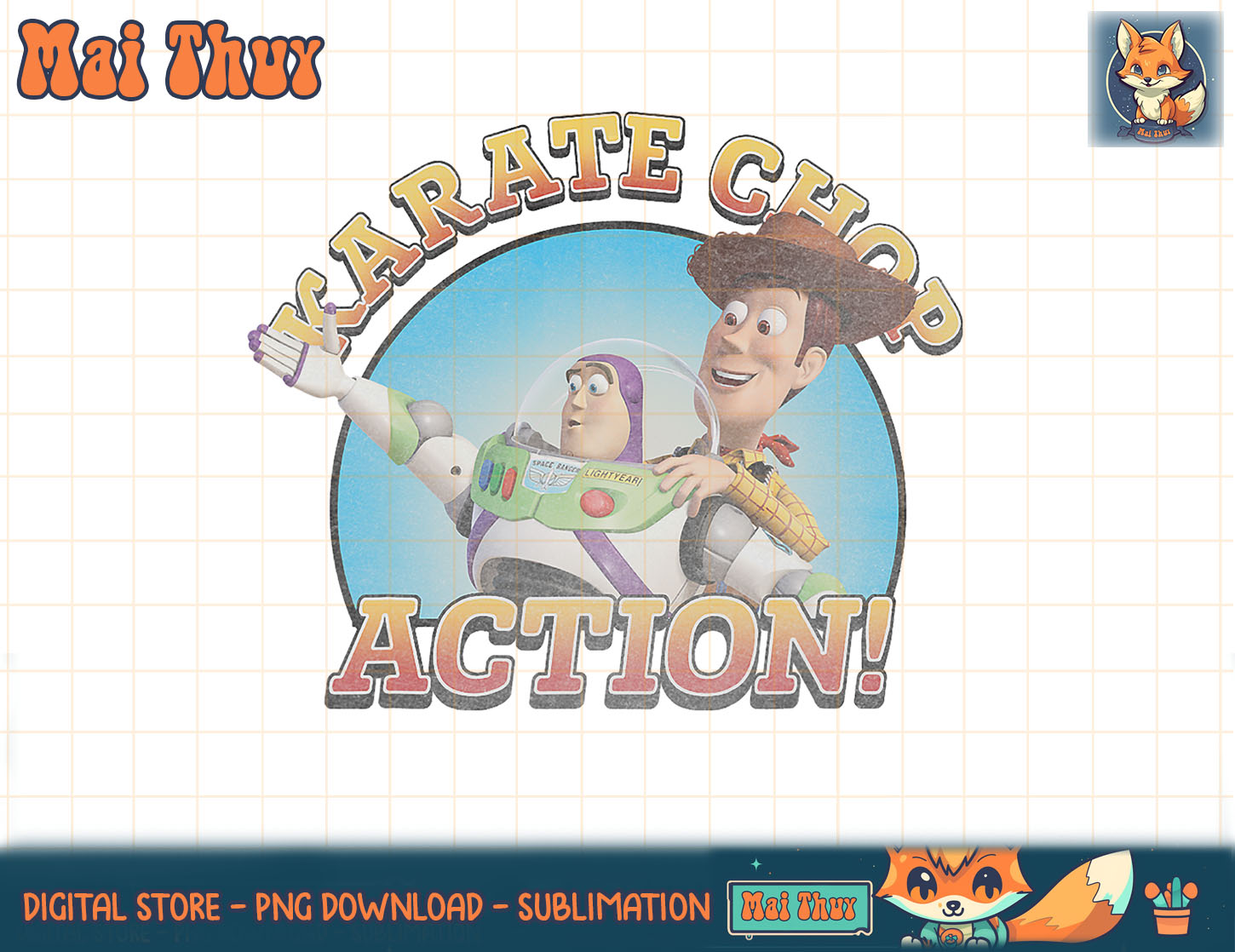 Disney Pixar Toy Story Buzz & Woody Karate Chop Action T-Shi - Inspire ...