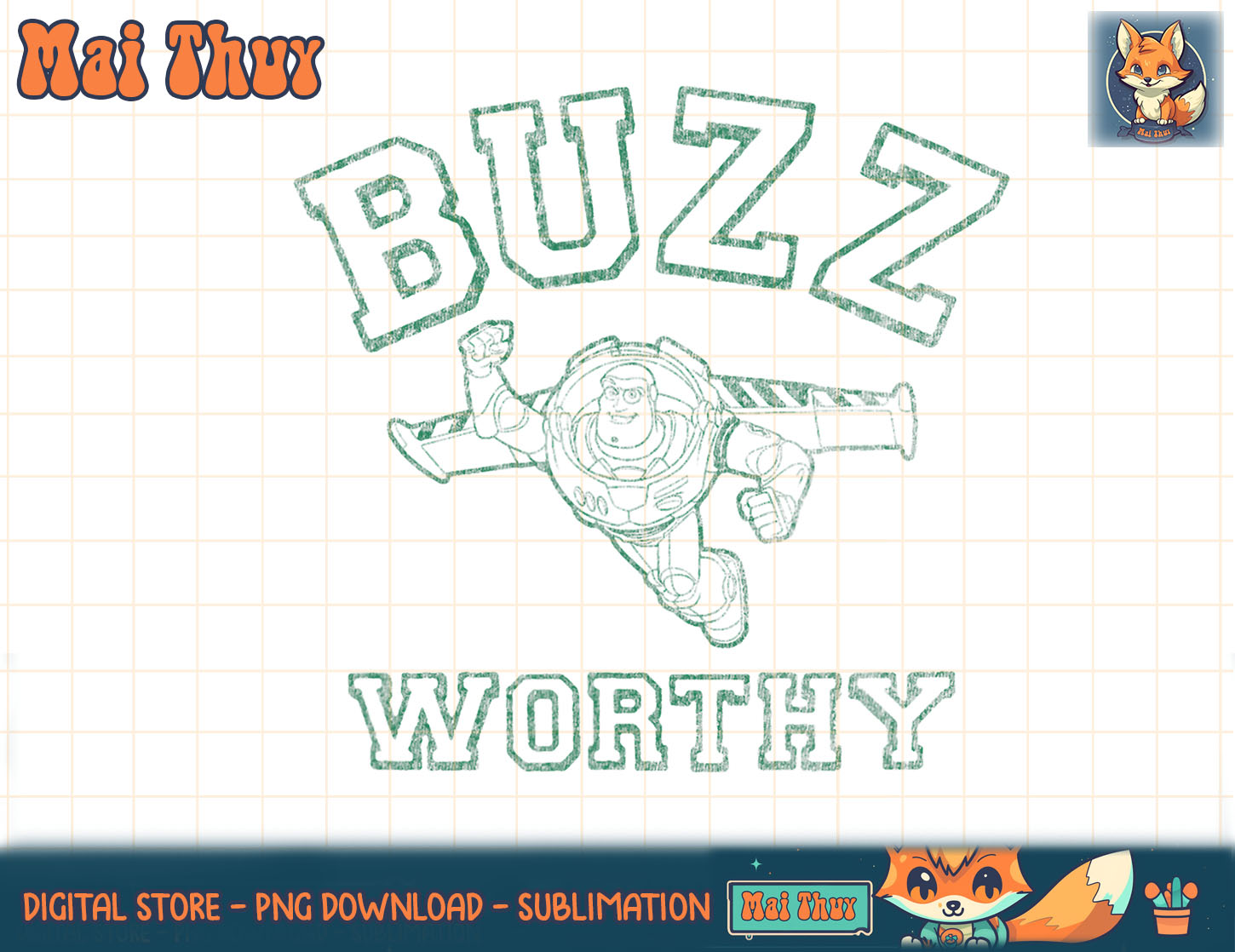 Disney Pixar Toy Story Buzz Lightyear Buzz Worthy Poster T-S | Inspire ...