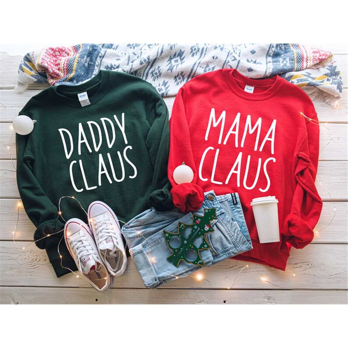 Mama Claus Sweatshirt | Daddy Claus Sweatshirt | Family Clau | Inspire ...