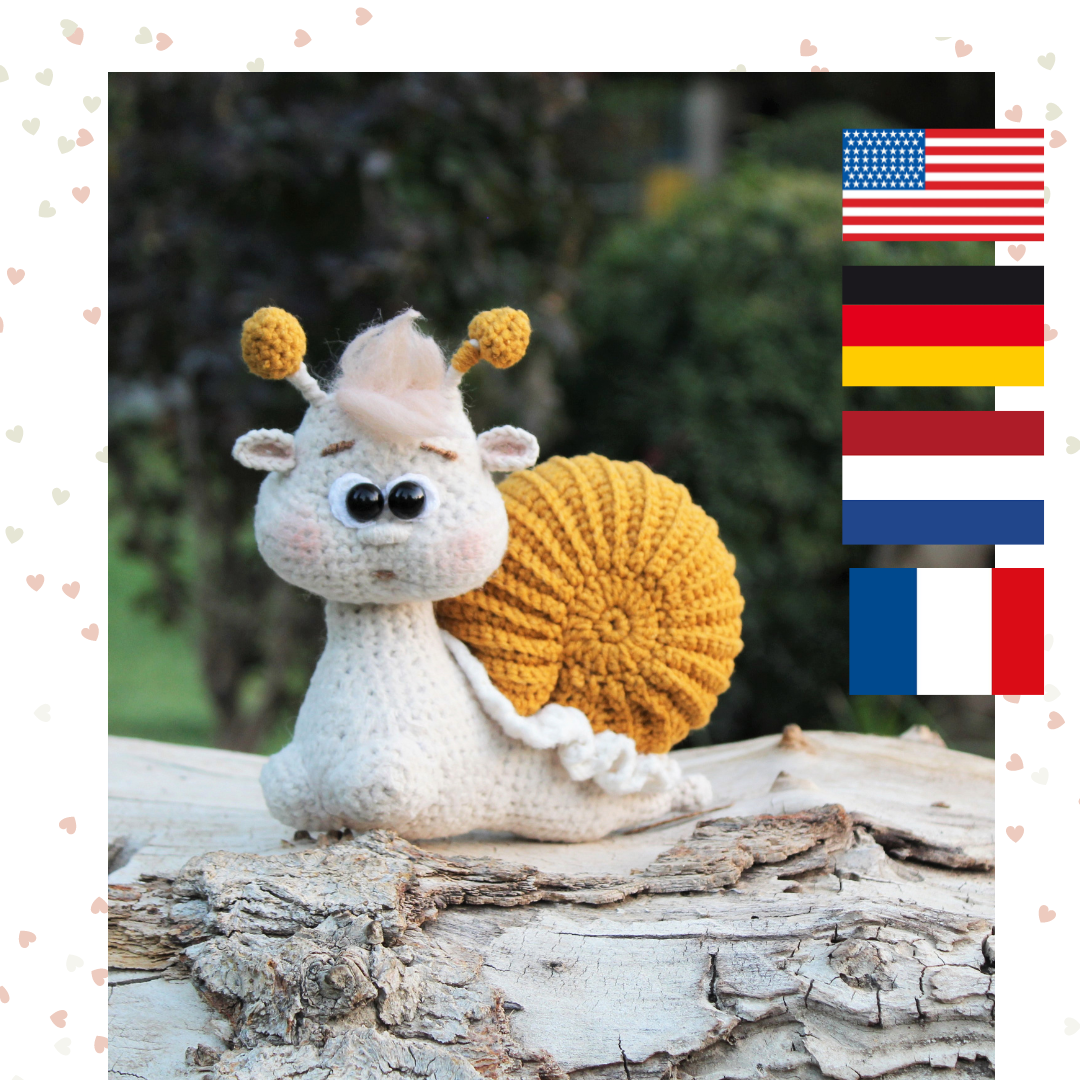 Crochet snail pattern in PDF English - amigurumi snail - cro | Inspire ...