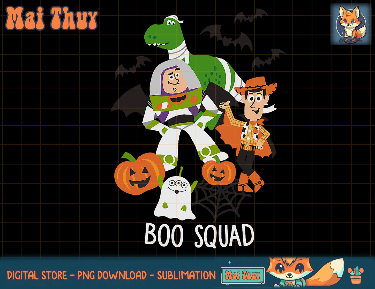 Disney Pixar Toy Story Halloween Boo Squad Cartoon Sketch T- | Inspire ...