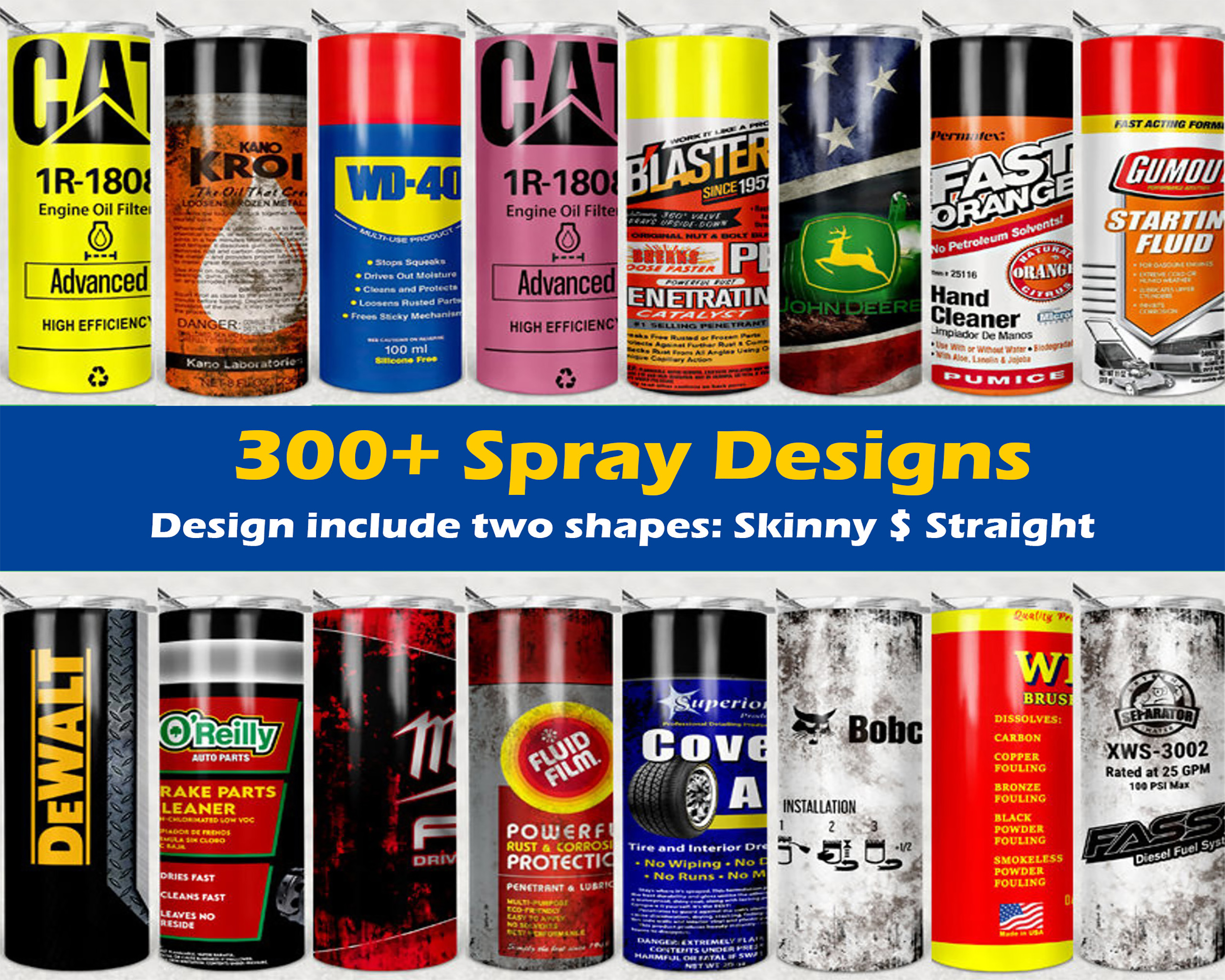 300 Spray Tumbler Designs Bundle PNG High Quality, Designs 2 | Inspire ...