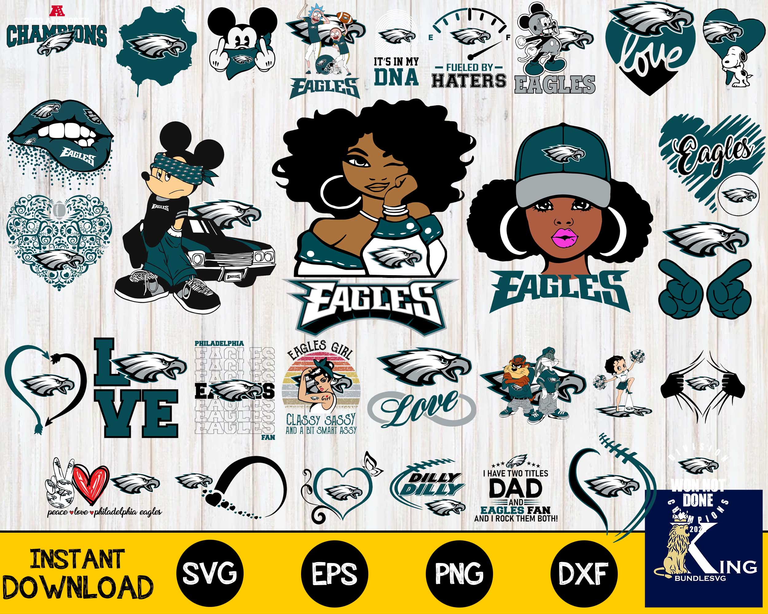 Philadelphia Eagles Bundle svg, nfl bundle svg, Digital Down | Inspire ...