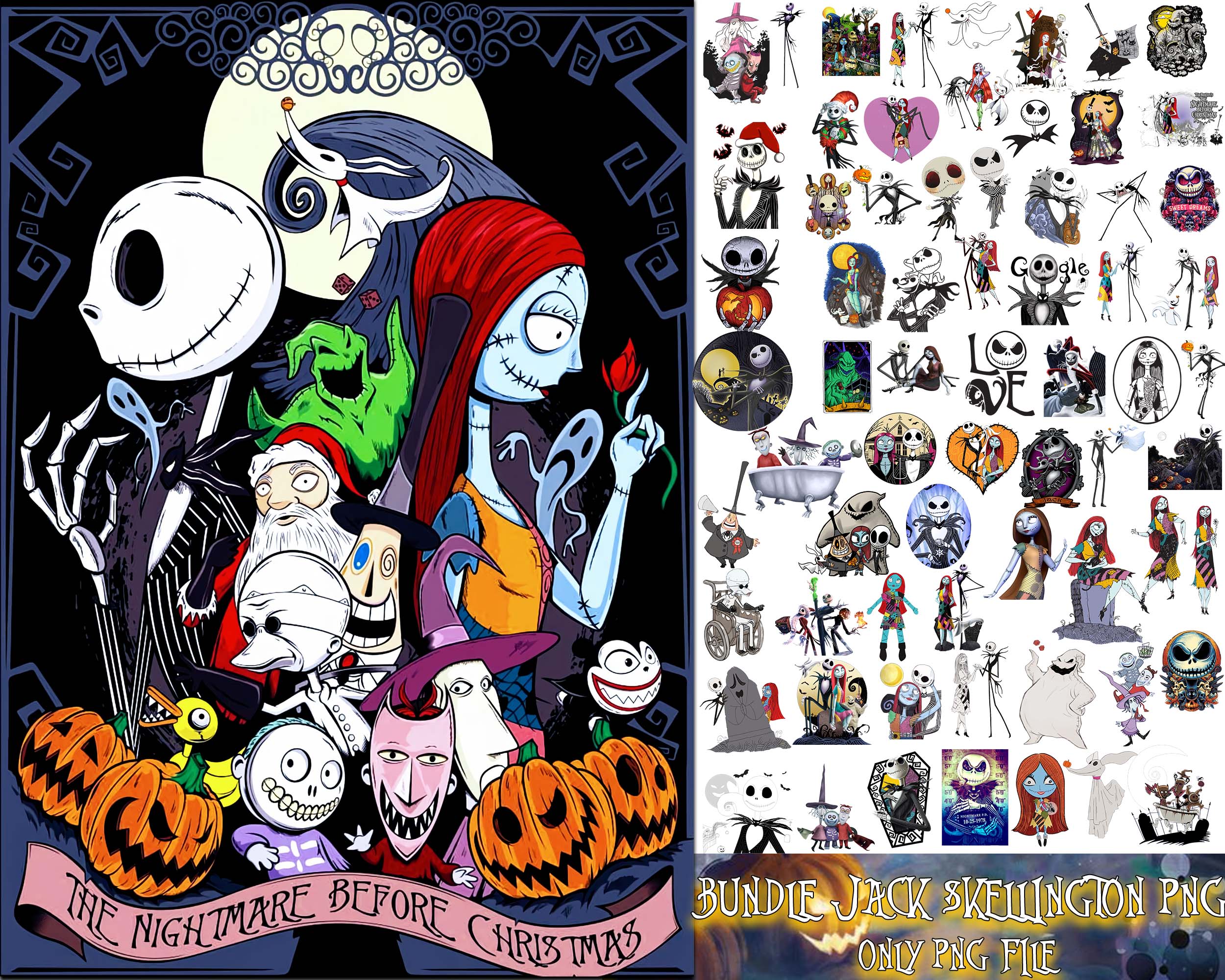 170 Nightmare Before Christmas png , Digital Download | Inspire Uplift