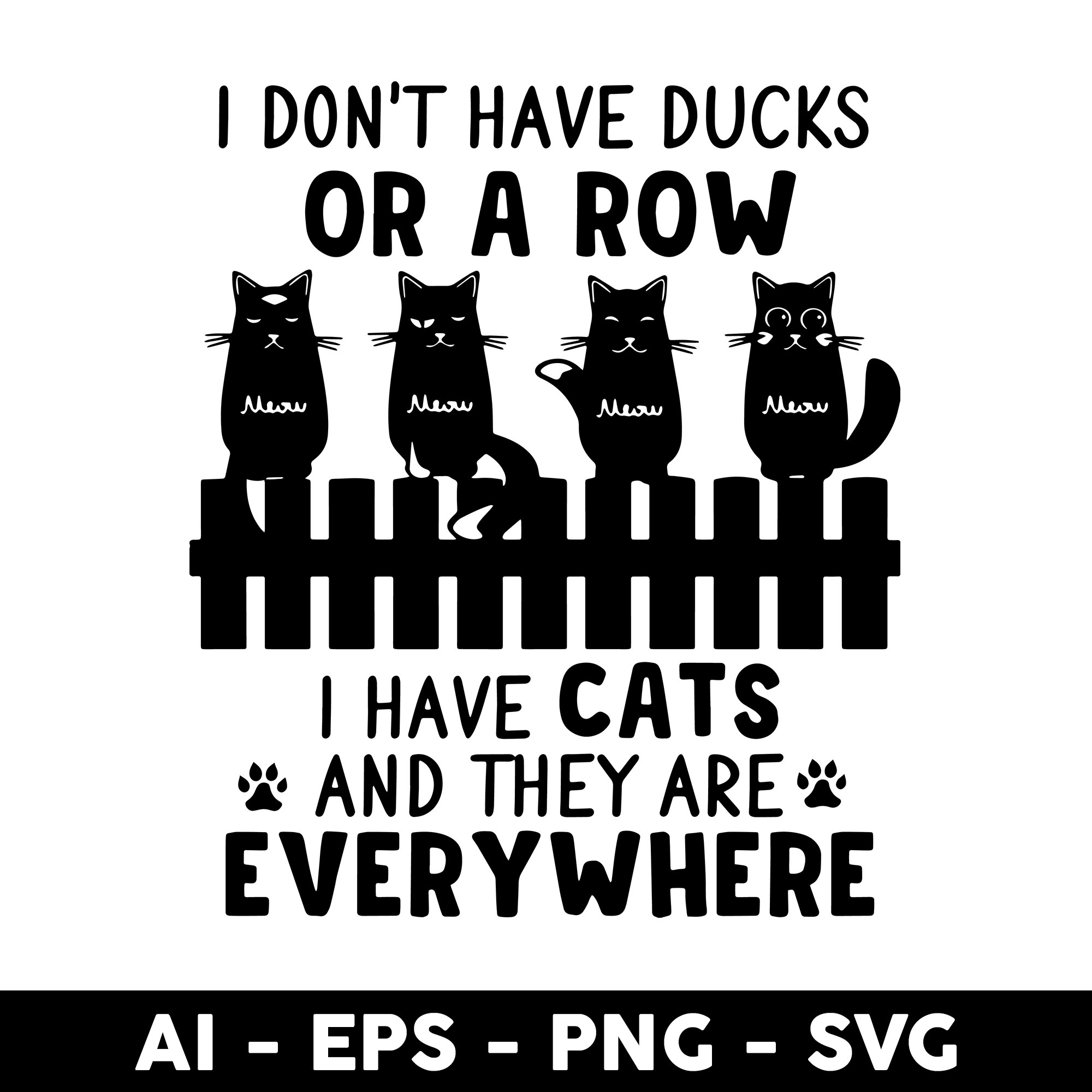 Cat Or A Rowe Svg, Black Cat Svg, They Are Everywhere Svg, C | Inspire ...