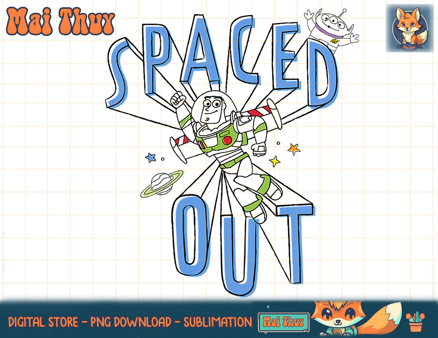 Kids Disney Pixar Toy Story Buzz And Alien Spaced Out Sketch - Inspire ...