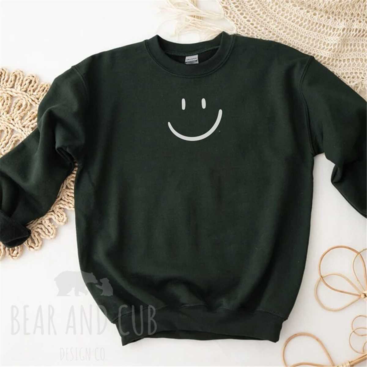 Trendy Smiley Face Sweatshirt, Aesthetic Sweatshirt, Smiley | Inspire ...