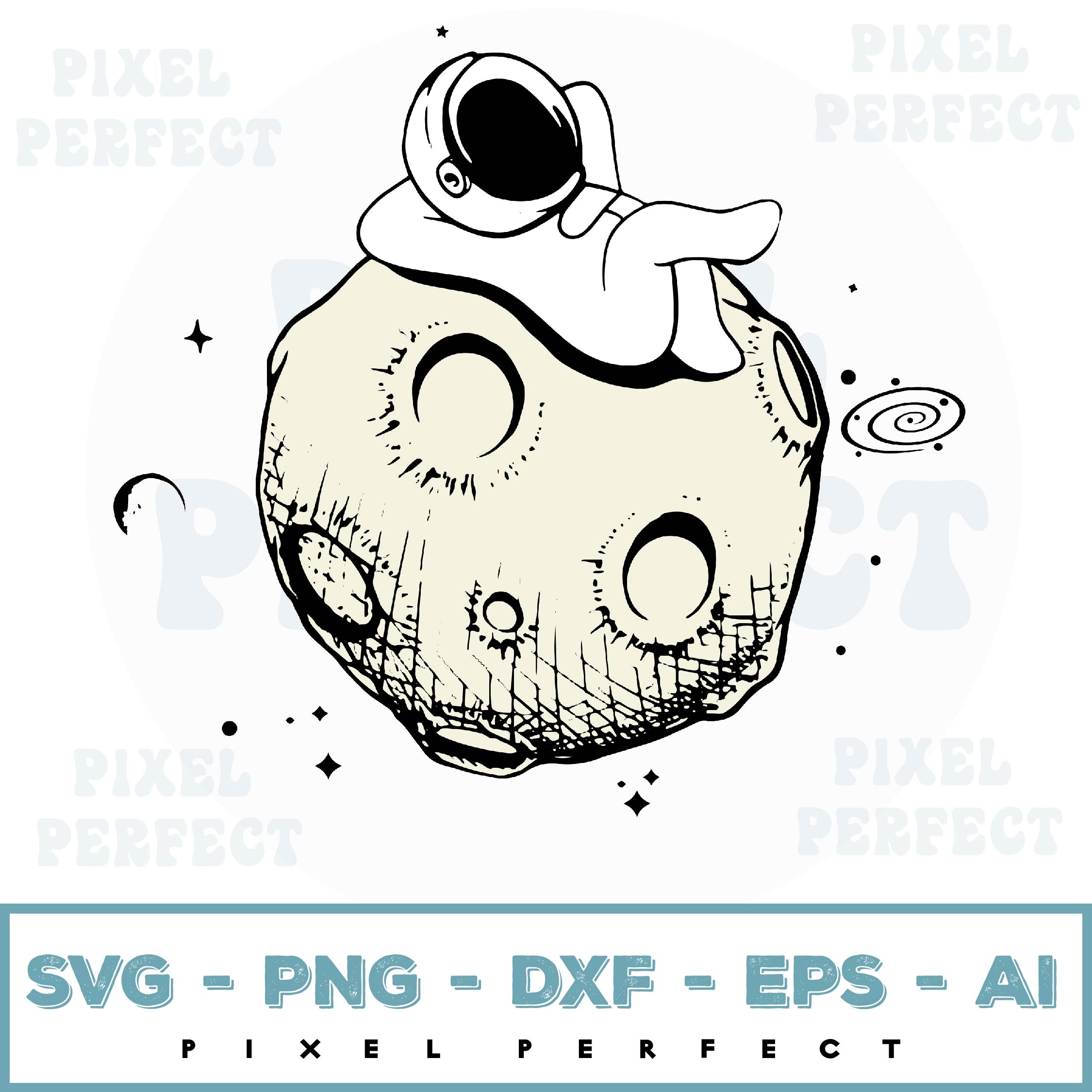 Astronaut Making Planet Meteor Moon Svg, Instant Digital Dow | Inspire ...