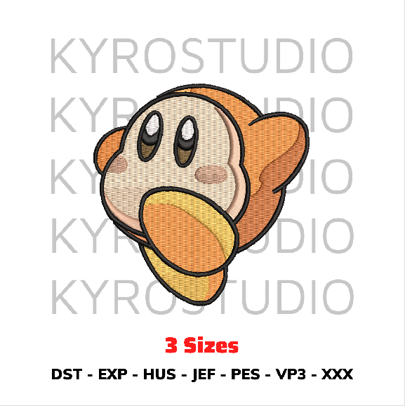 Kirby Waddle Anime Embroidery Design File/ Chibi Cute Embroi | Inspire ...