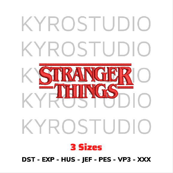 Logo Stranger Things Anime Embroidery Design File/ Chibi Cut | Inspire ...