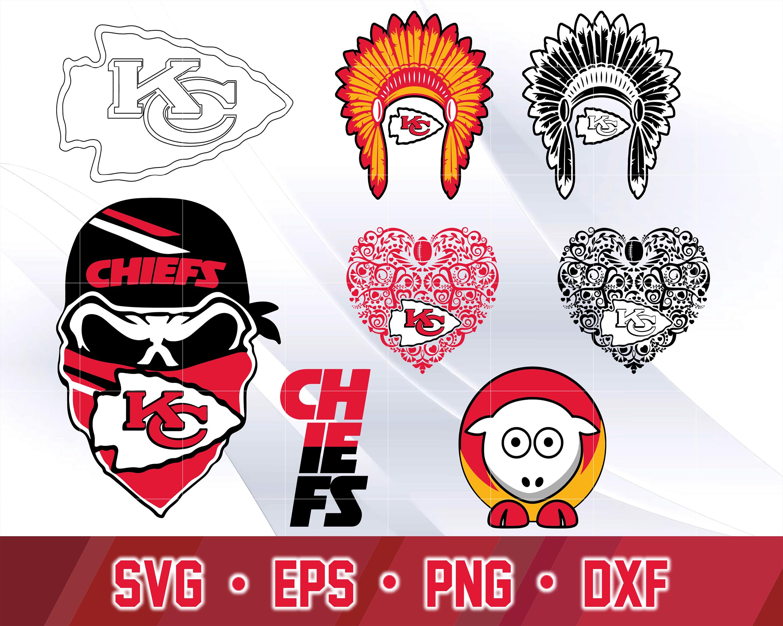 Kansas City Chiefs svg, bundle nfl svg , Digital Download | Inspire Uplift