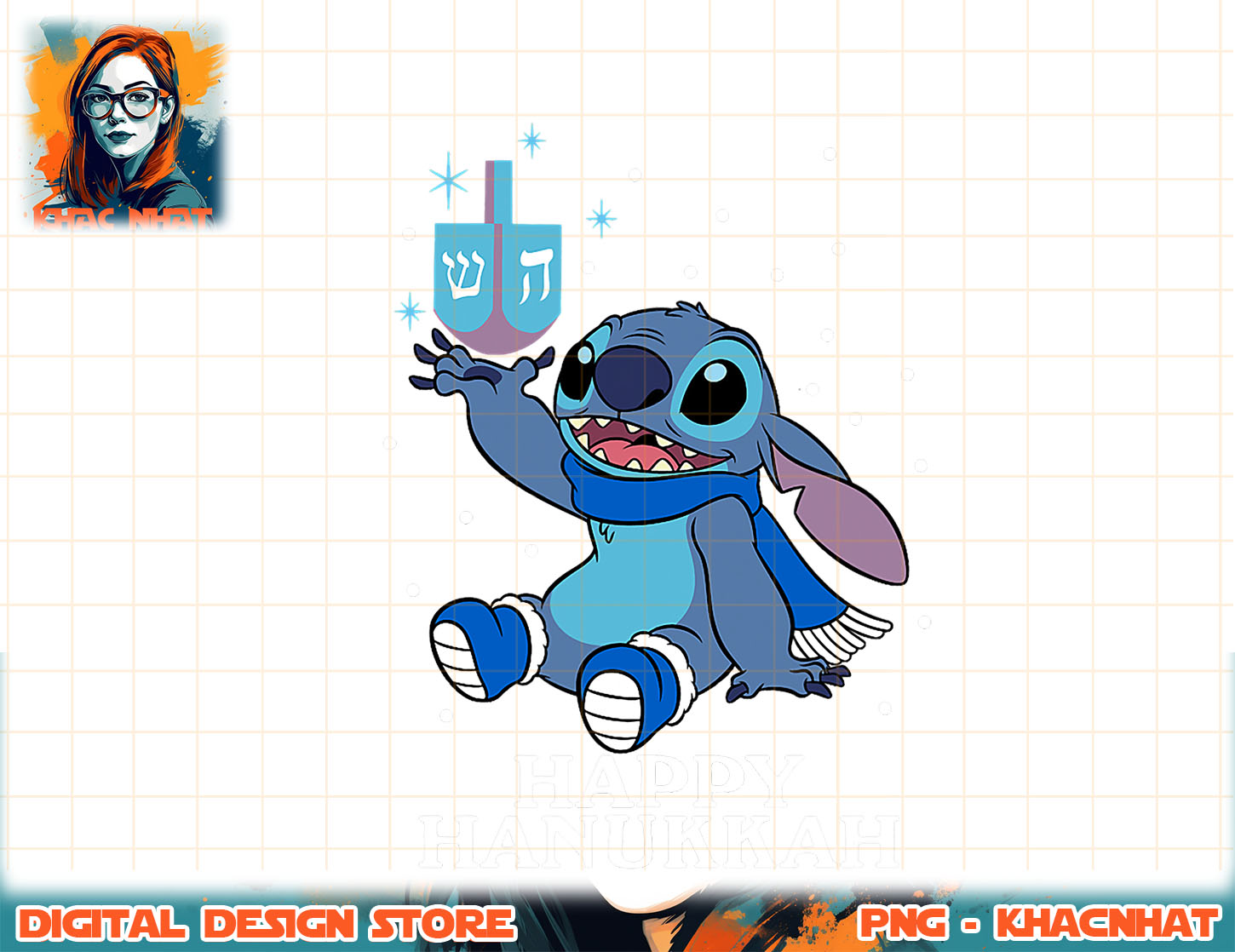 Disney Lilo & Stitch - Happy Hanukkah Stitch Dreidel png | Inspire Uplift