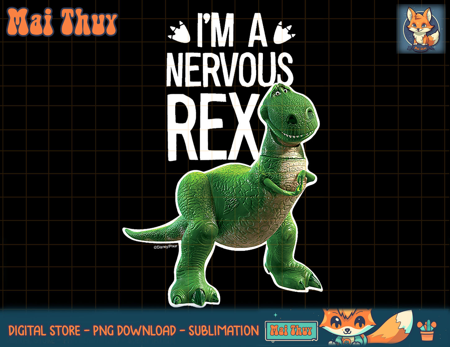 Toy Story - I m A Nervous Rex T-Shirt copy png - Inspire Uplift
