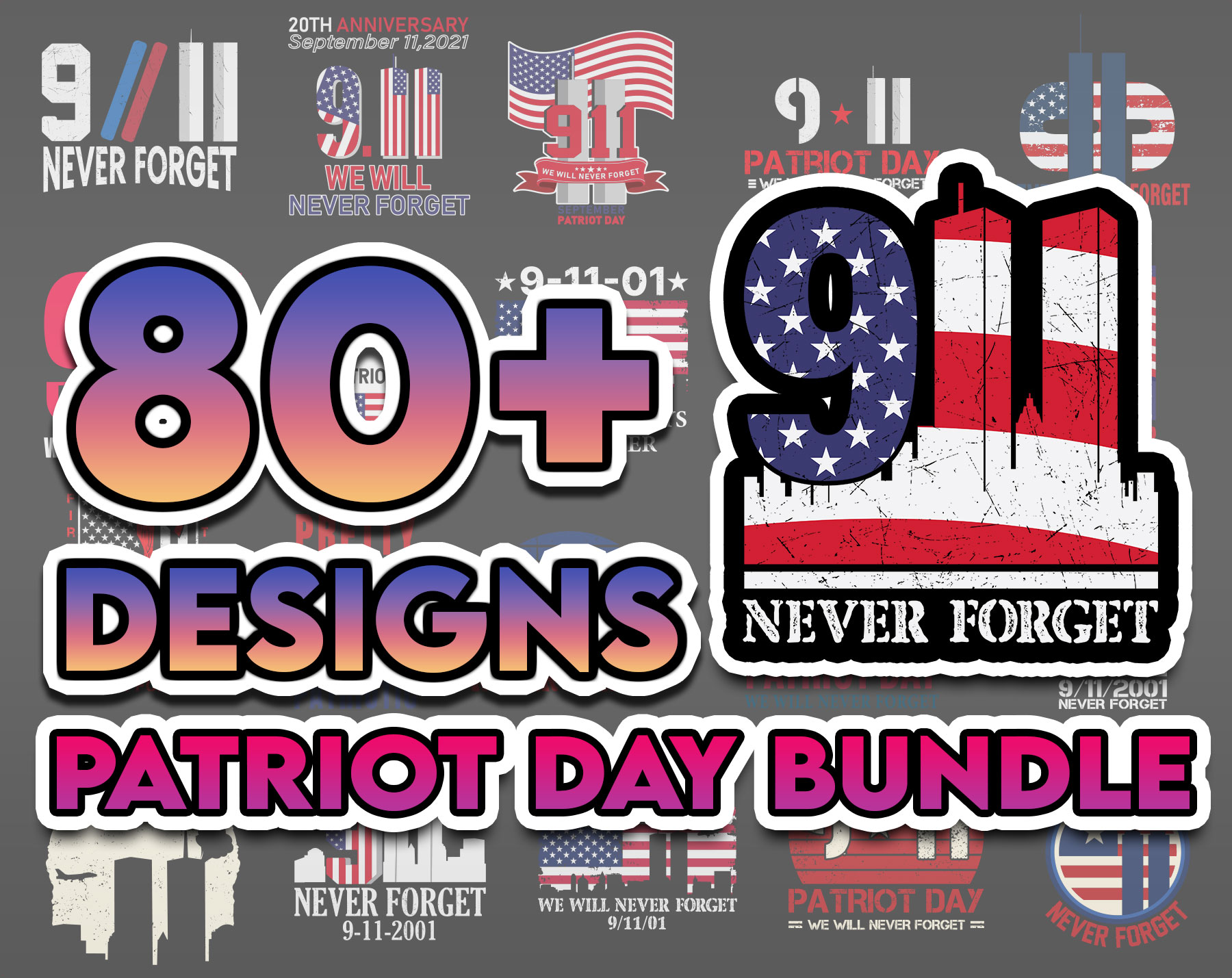 Patriot Day Bundle Svg, America Clipart, Patriot Day Svg Bun - Inspire ...