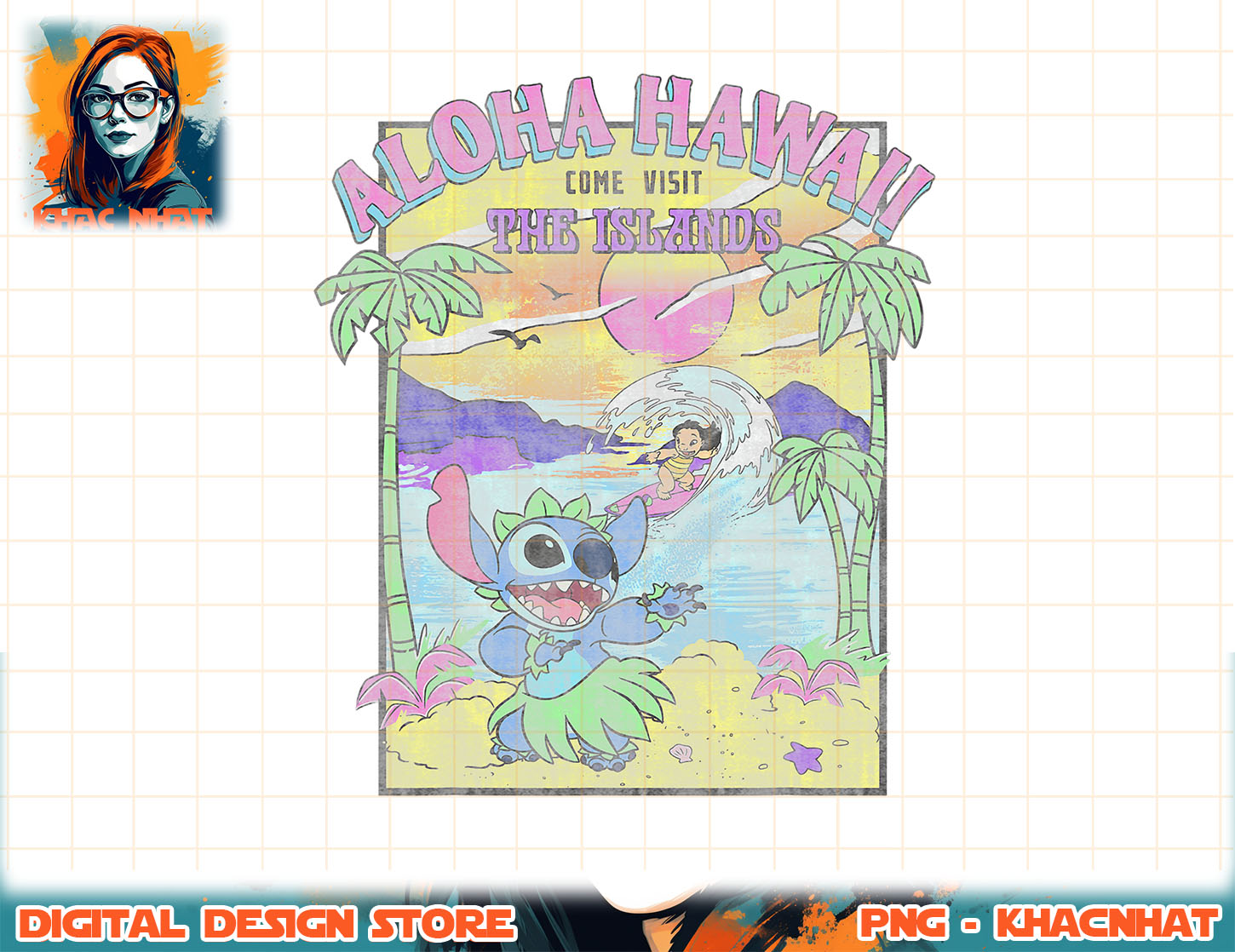 Disney Lilo & Stitch Aloha Hawaii Come Visit The Islands png - Inspire ...