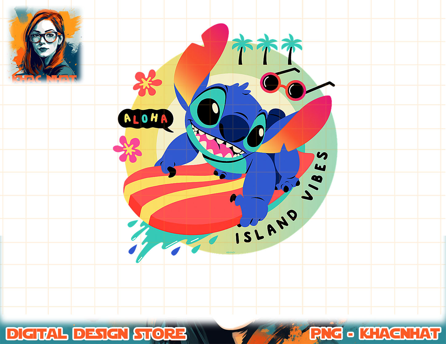 Disney Lilo & Stitch Aloha Island Vibes png | Inspire Uplift