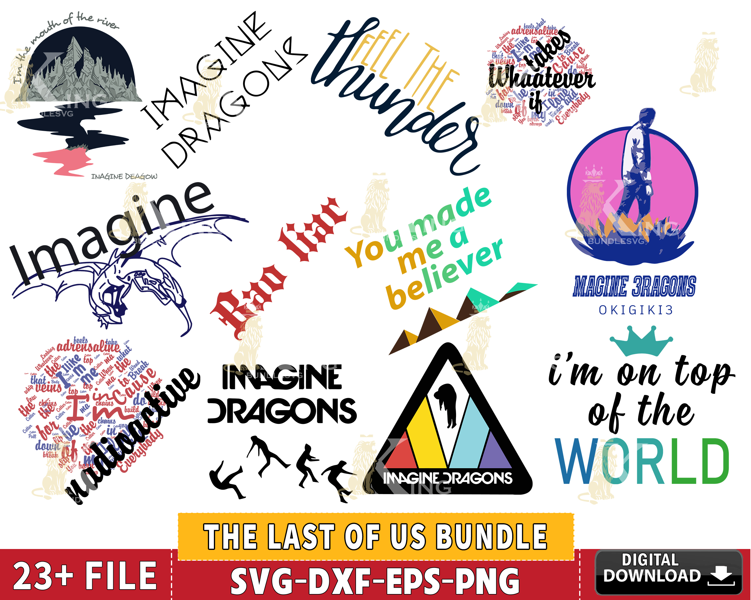 23 file Imagine Dragon bundle svg | Inspire Uplift