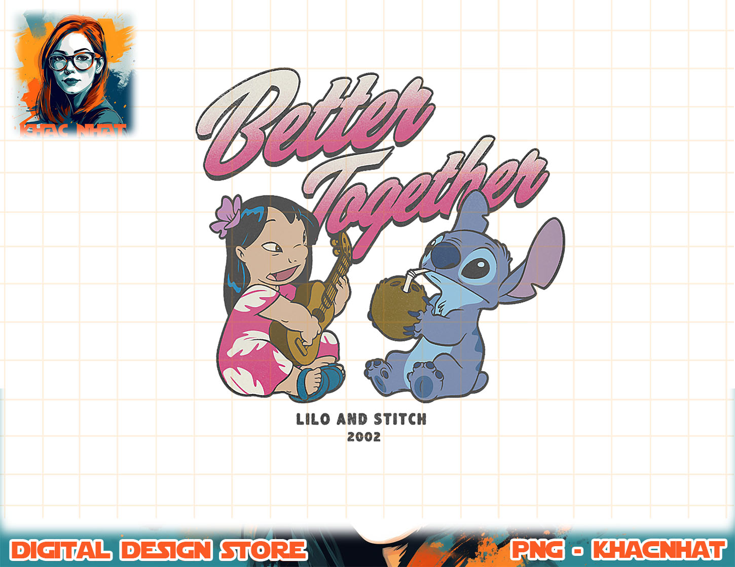 Disney Lilo & Stitch Better Together Playing Music png - Inspire Uplift