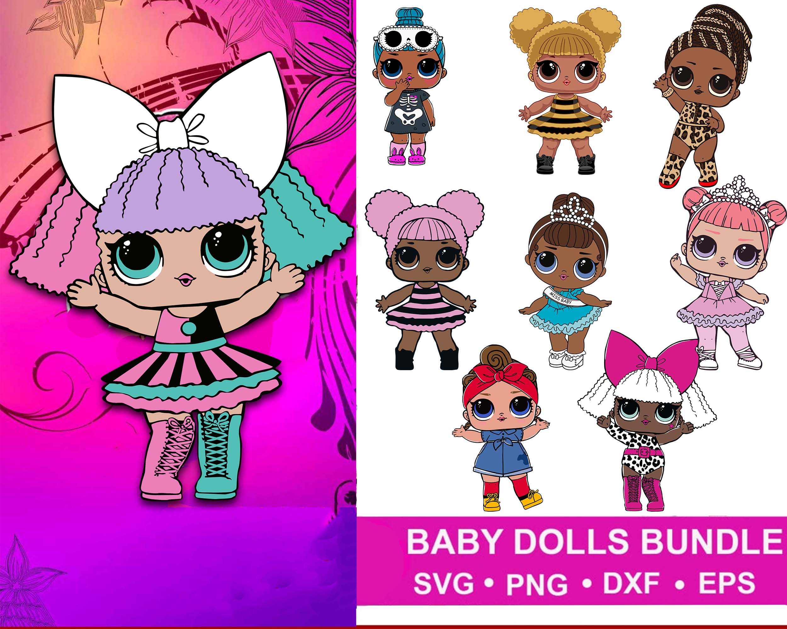 36 file lol dolls svg ,lol dolls bundle svg | Inspire Uplift