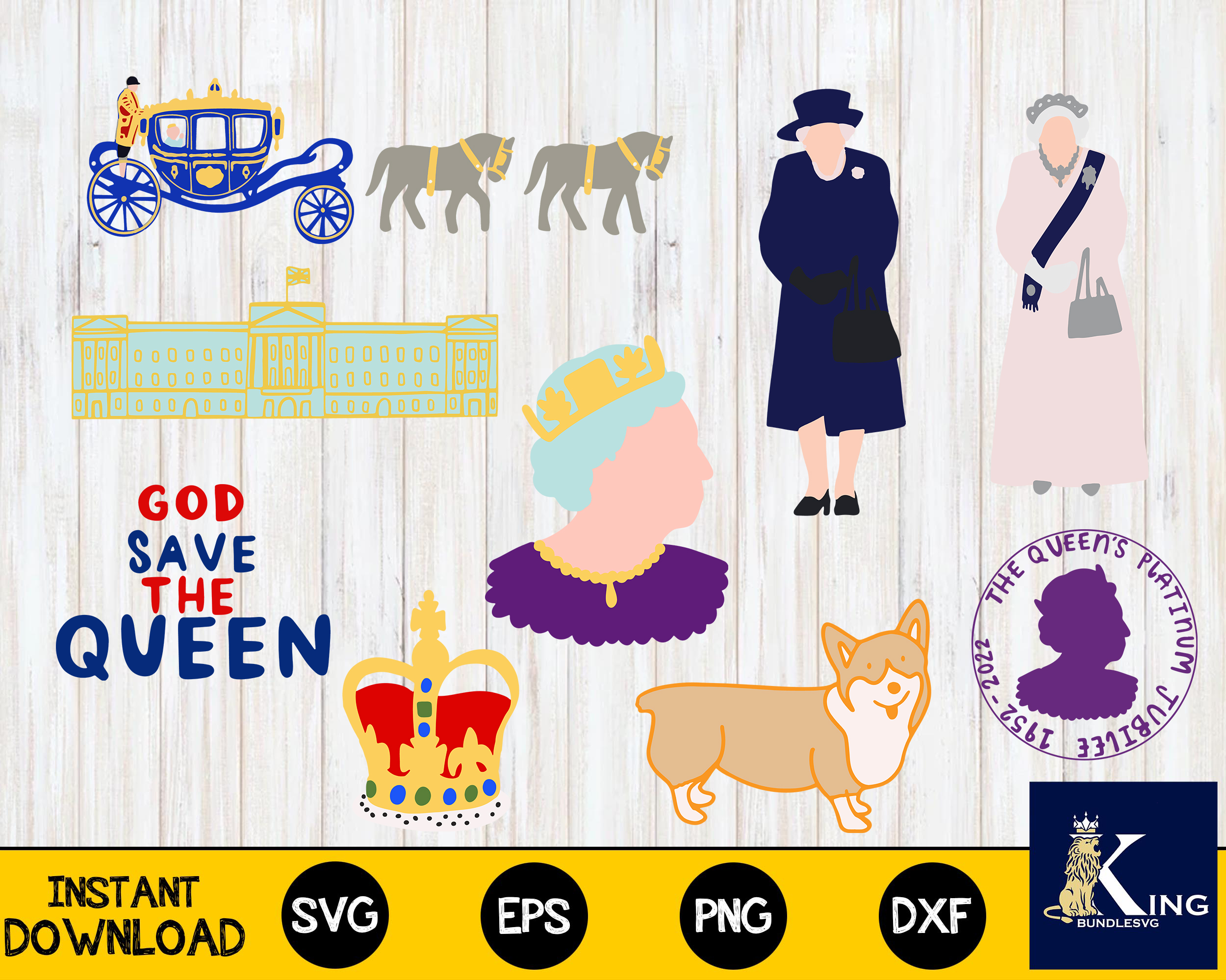 BUNDLE Platinum Jubilee, Queen Elizabeth II, Royal, Digital | Inspire ...