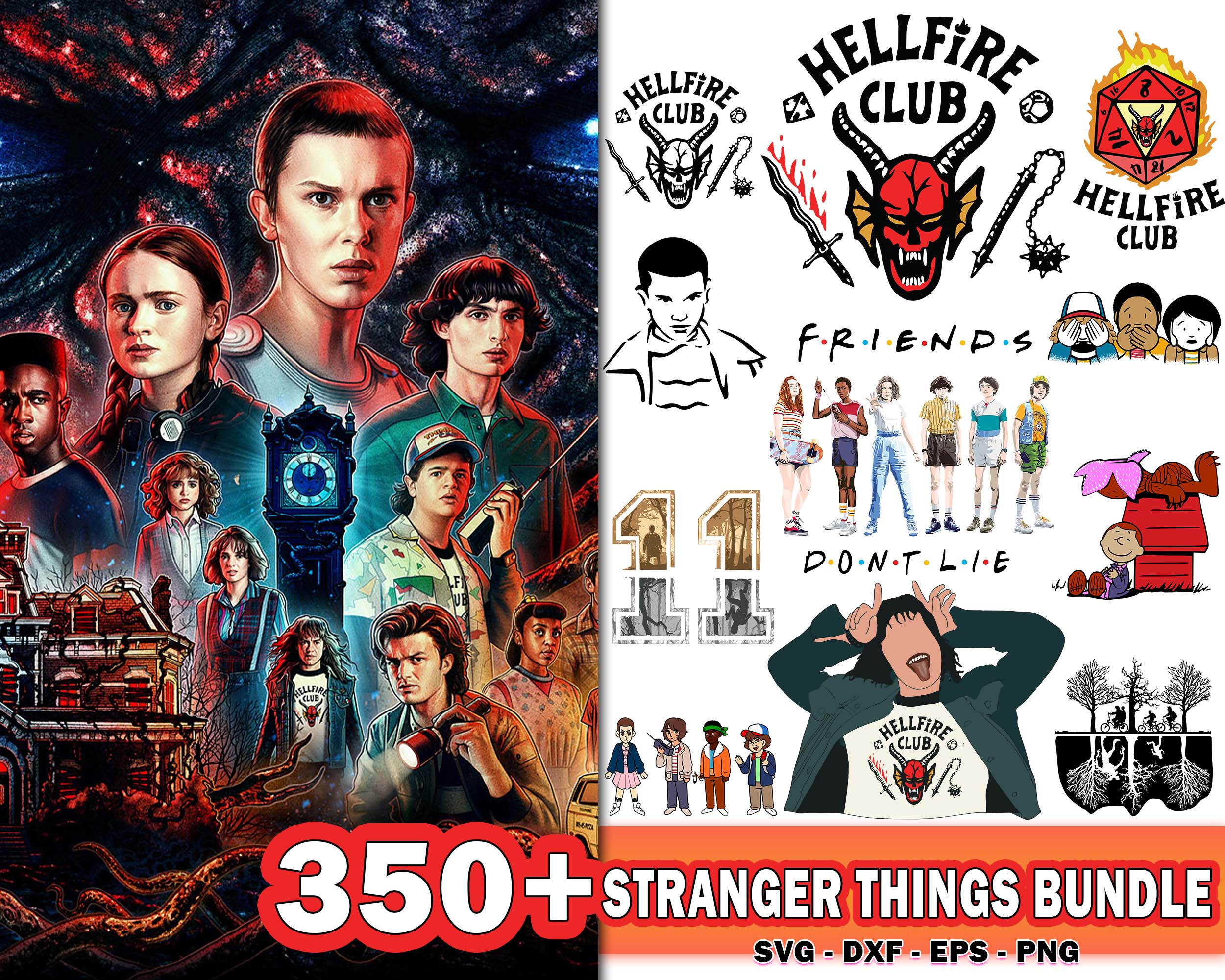 350 file stranger things svg, Digital Download | Inspire Uplift