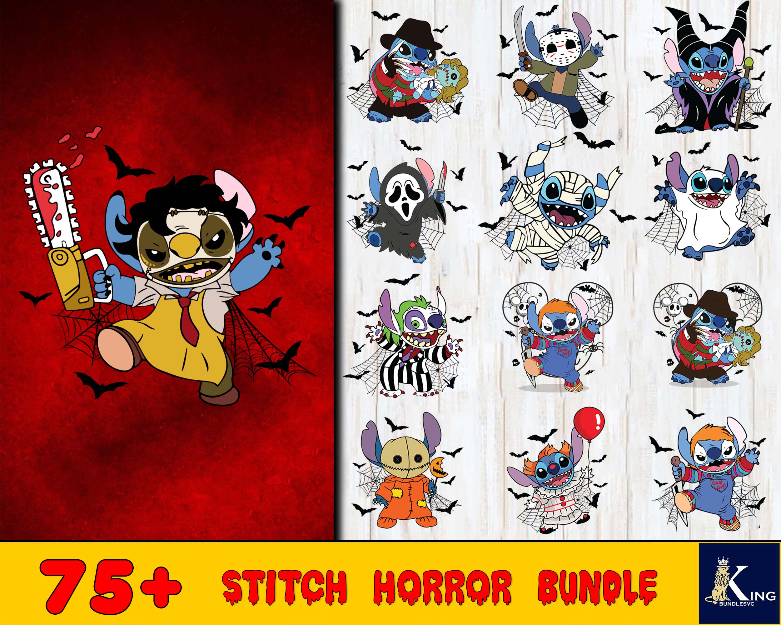 75 file STITCH Horror SVG, Digital Download | Inspire Uplift